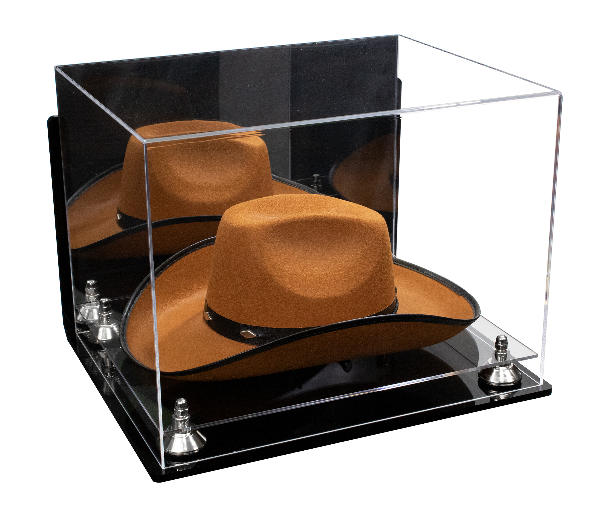 Better Display Cases Acrylic Cowboy Hat Display Case with Mirror Case ...
