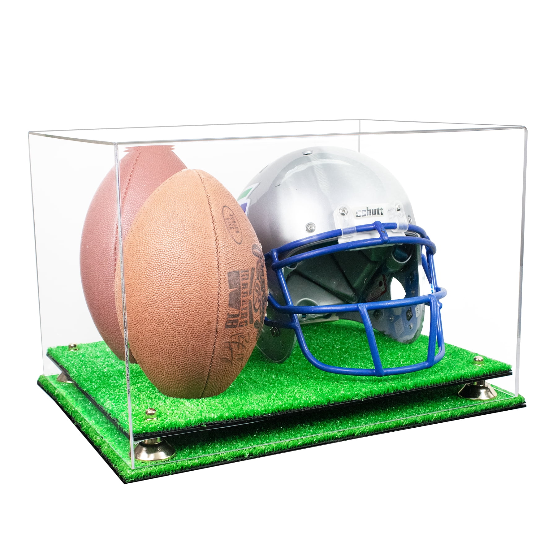 Better Display Cases Acrylic Double Football and Helmet Display Case ...