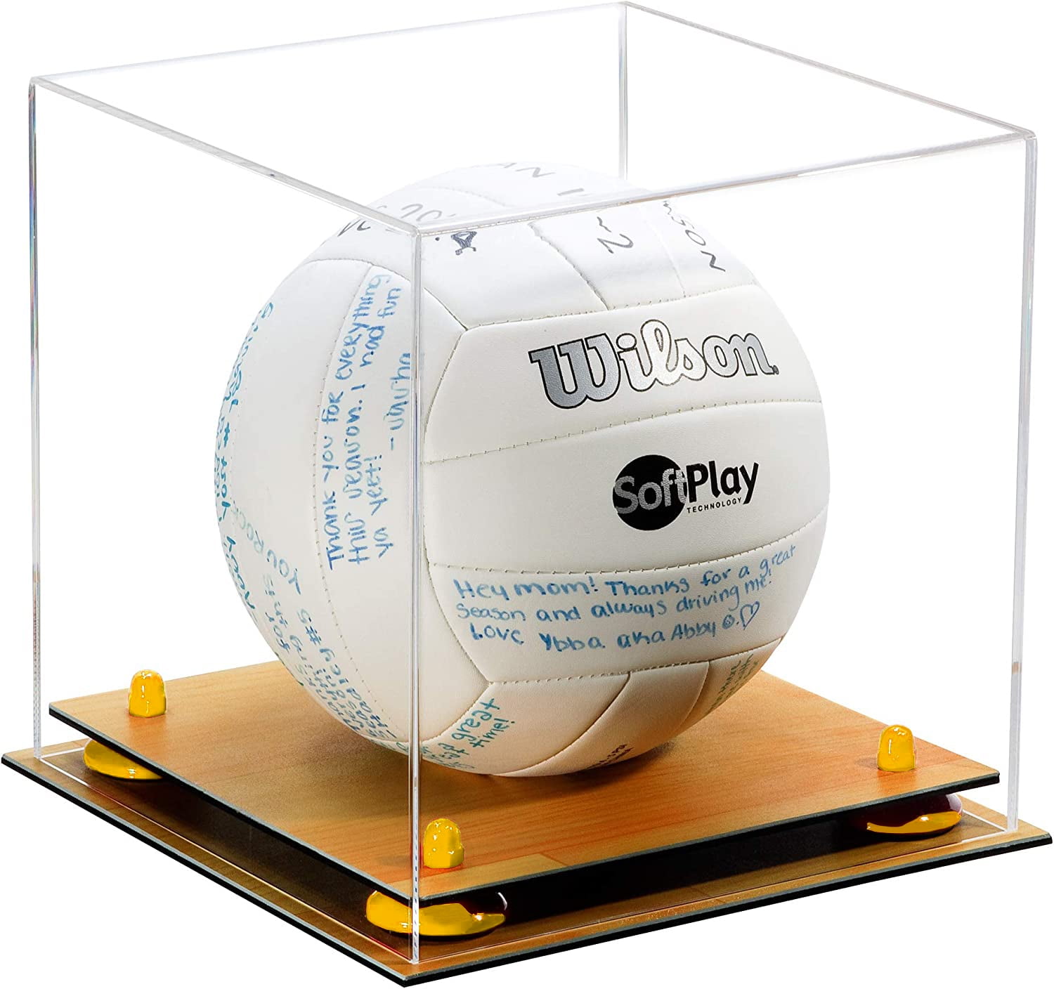 Better Display Cases Acrylic Volleyball Display Case with Clear Case ...