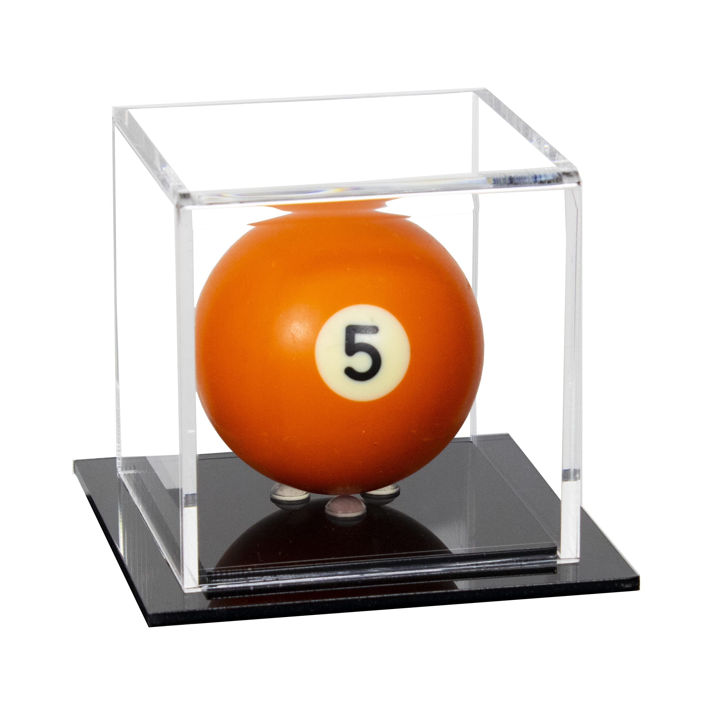 Better Display Cases Clear Acrylic Pool Ball Display Case with Black ...