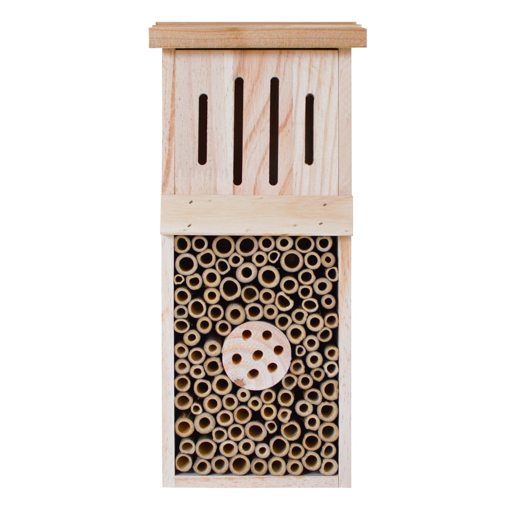 Better Gardens Wood Pollinator Insect Tower, Brown - Walmart.com