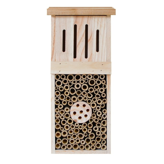 Better Gardens Wood Pollinator Insect Tower, Brown - Walmart.com