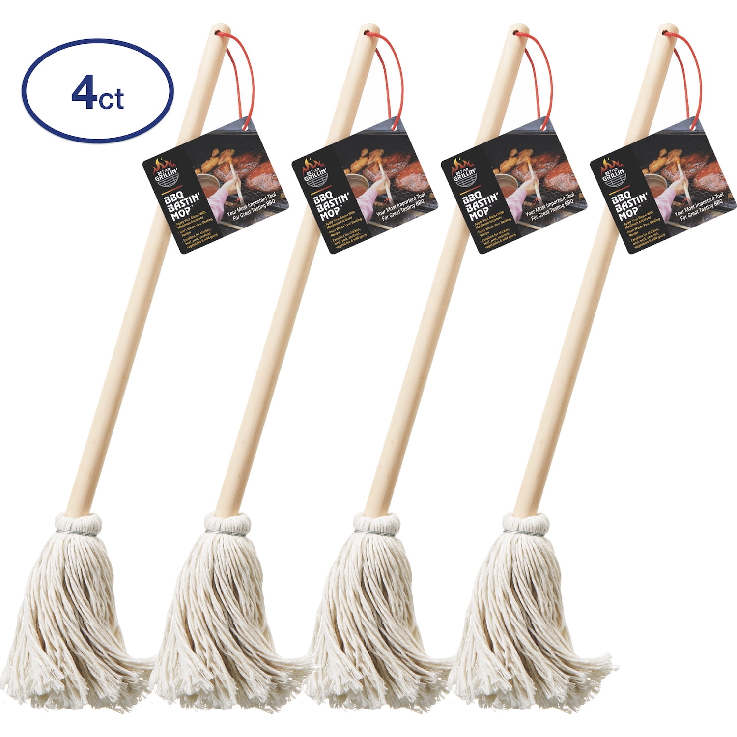 Better Grillin BBQ Basting Mop, Barbecue Steak Meat Brush, Easy Clean ...