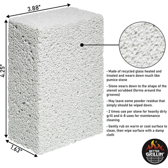 Better Grillin Scrubbin Stone Grill Cleaner-Scouring Brick/Barbecue ...