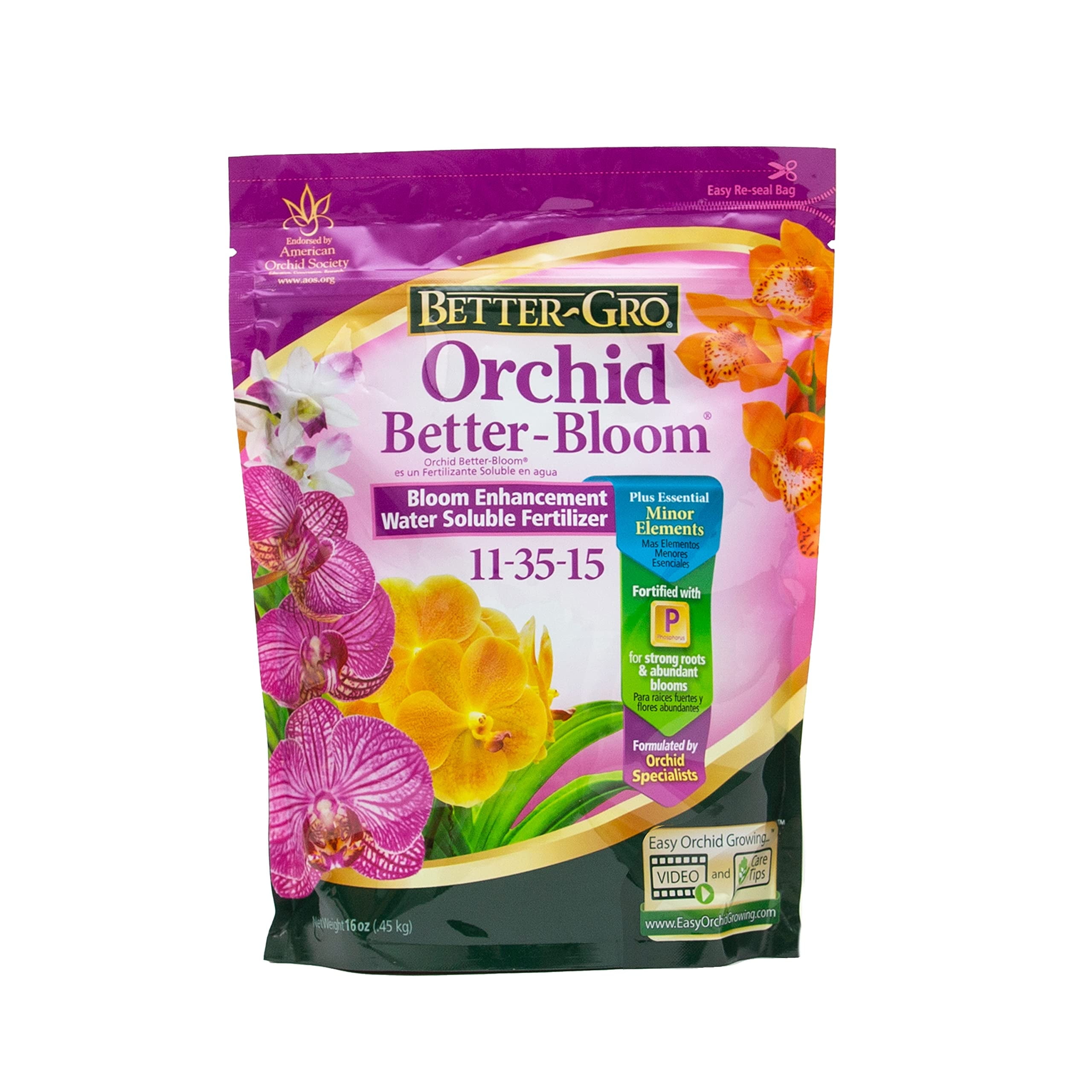 Better Gro Orchid Bloom Booster Fertilizer, Water-Soluble, High ...