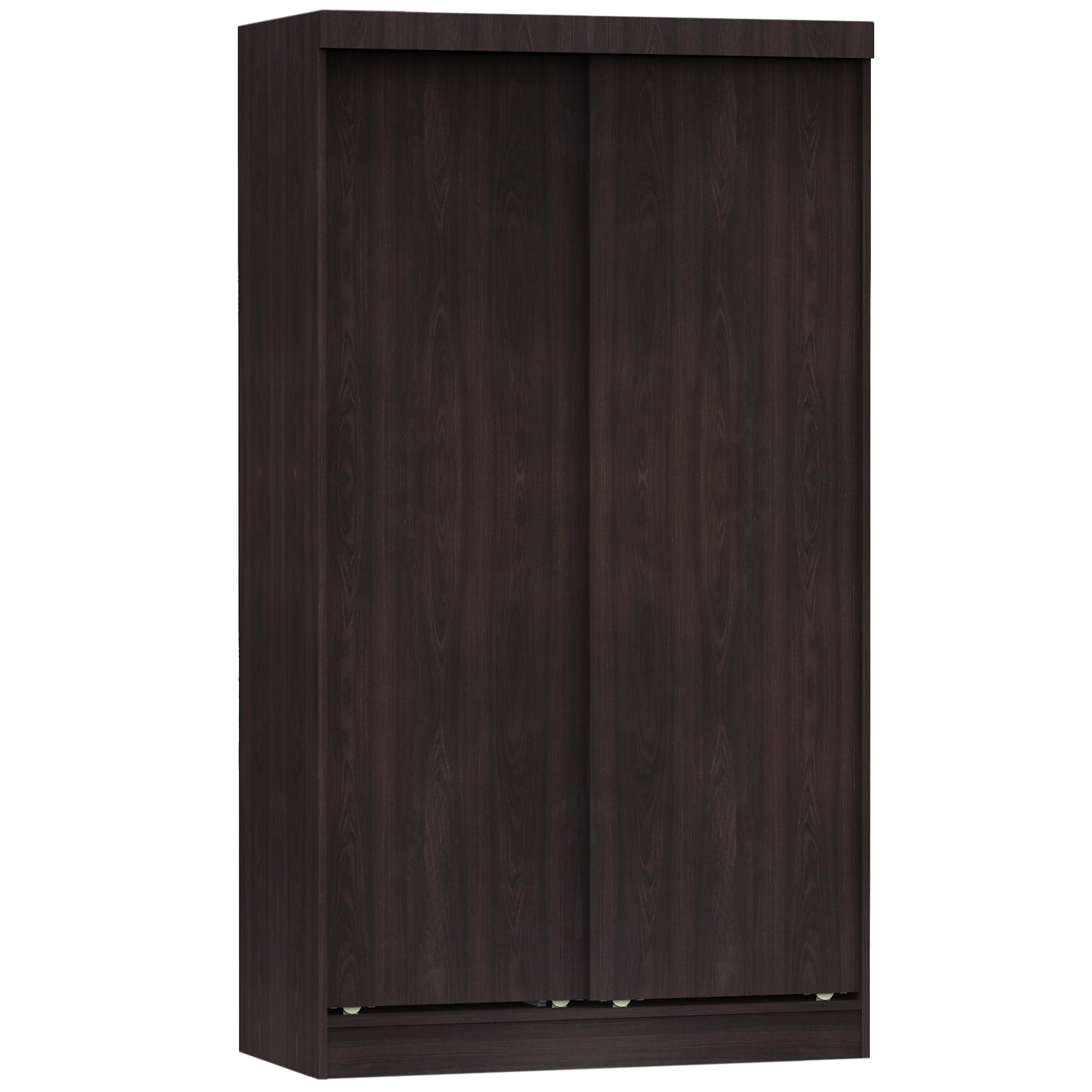Better Home Products Modern Wood Armoire, Double Sliding Door Closet ...