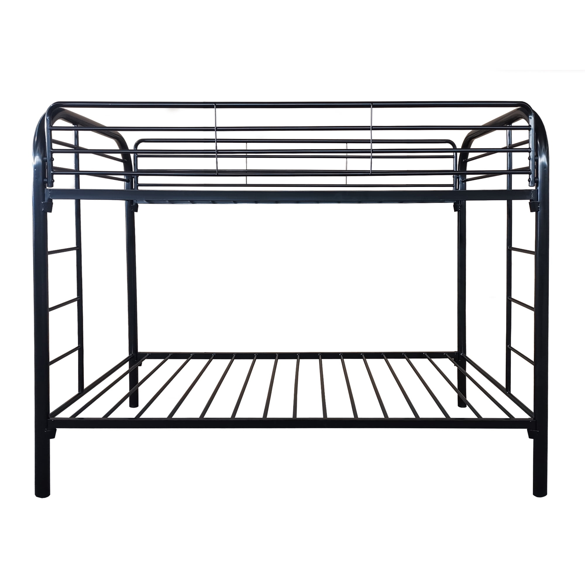 Better Home Products Oasis Twin over Twin Metal Bunk Bed in Black ...