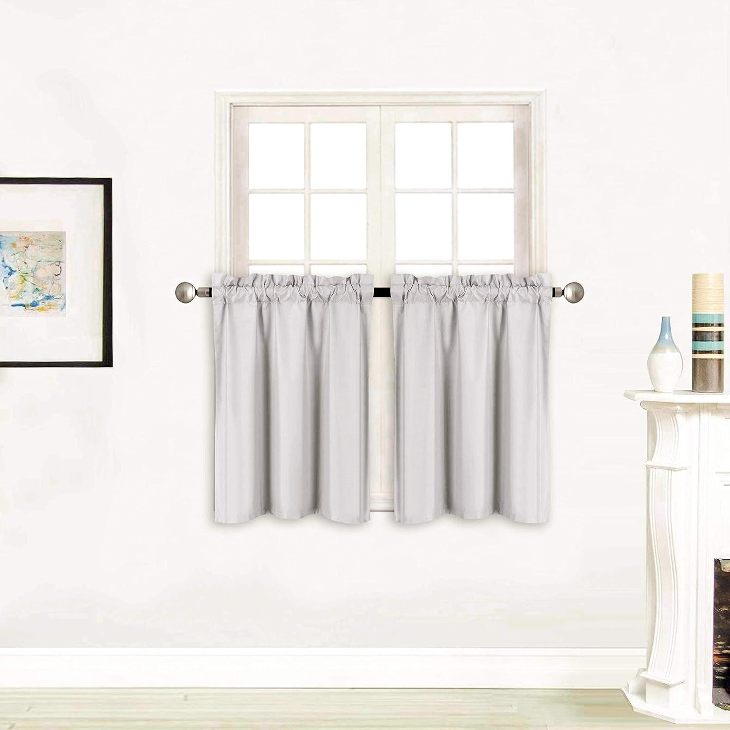 Better Home Style 100% Blackout 2 Tiers Window Curtain Insulated Drapes ...