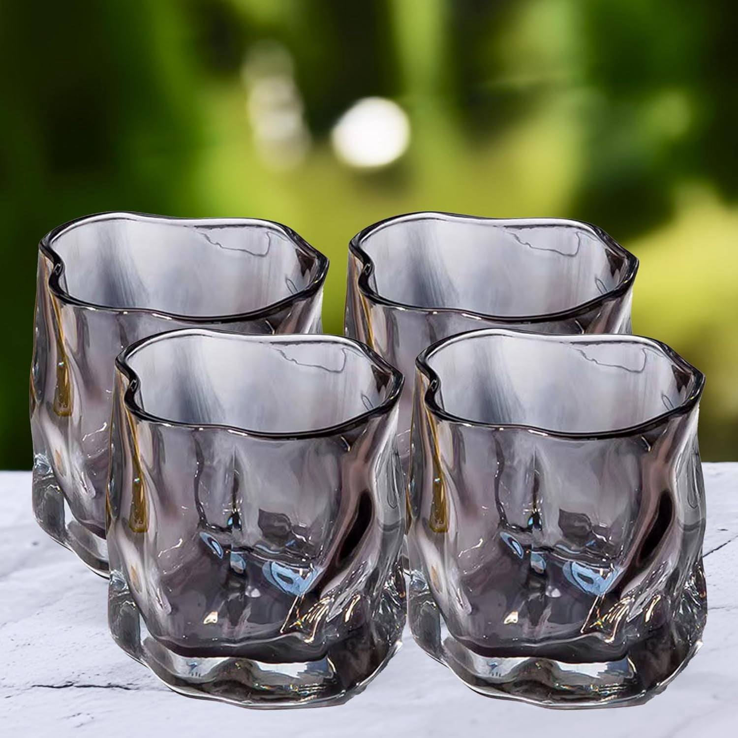 The Better Home Zest Juice Glasses Set of 4 230ml Each Water Glasses ...