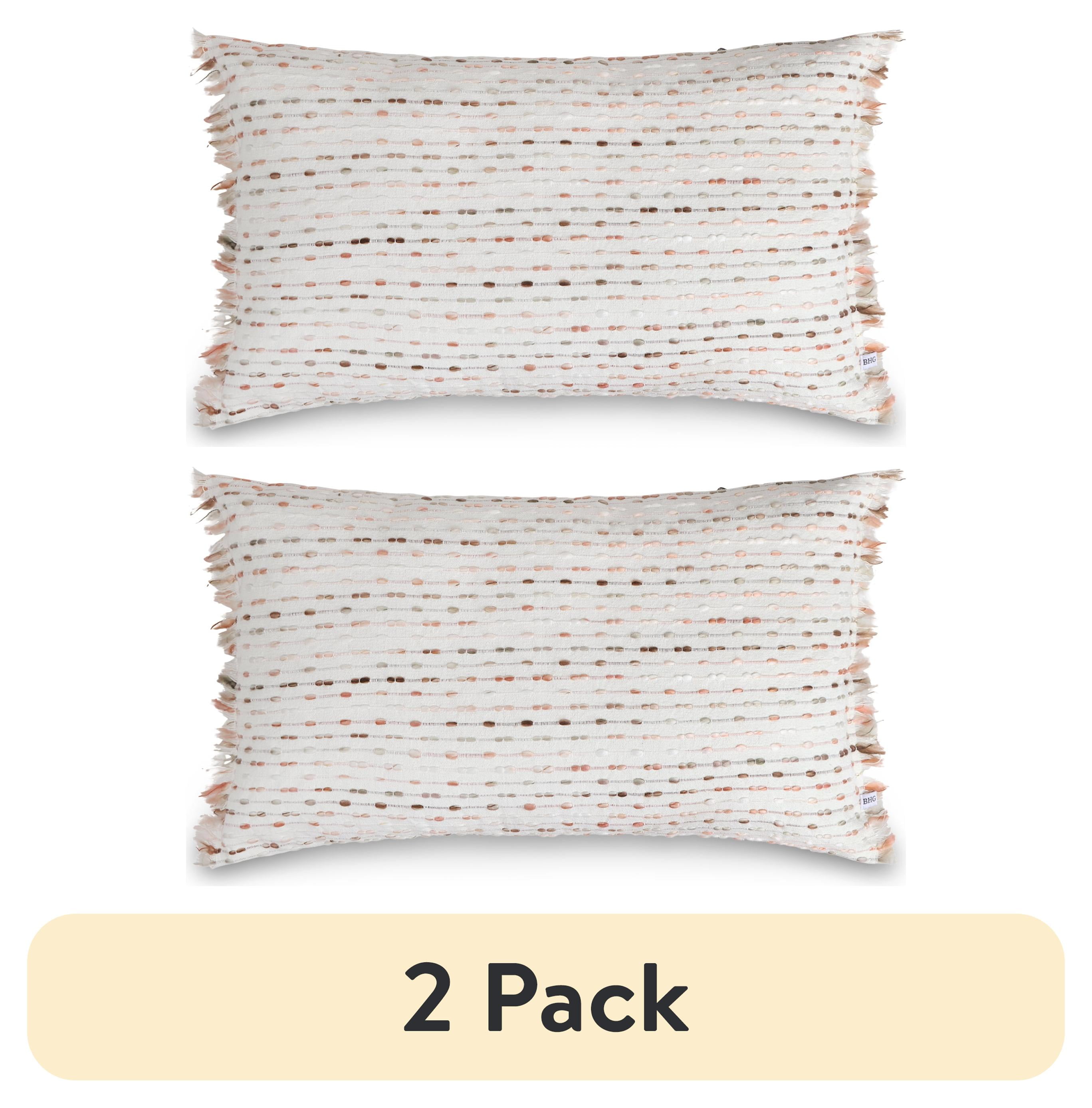 (2 pack) Better Homes & Garden 100% Cotton Stripe Oblong Decorative ...