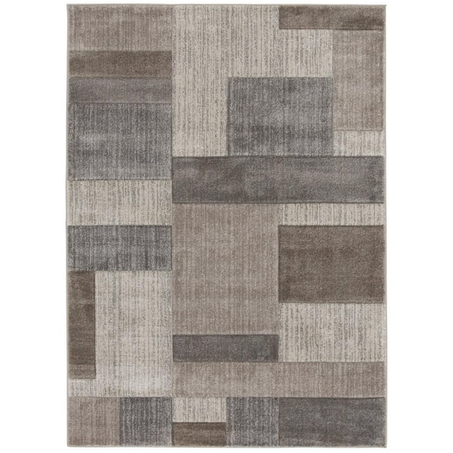 Better Homes & Garden 5'x7' Neutral Block Geo Area Rug - Walmart.com