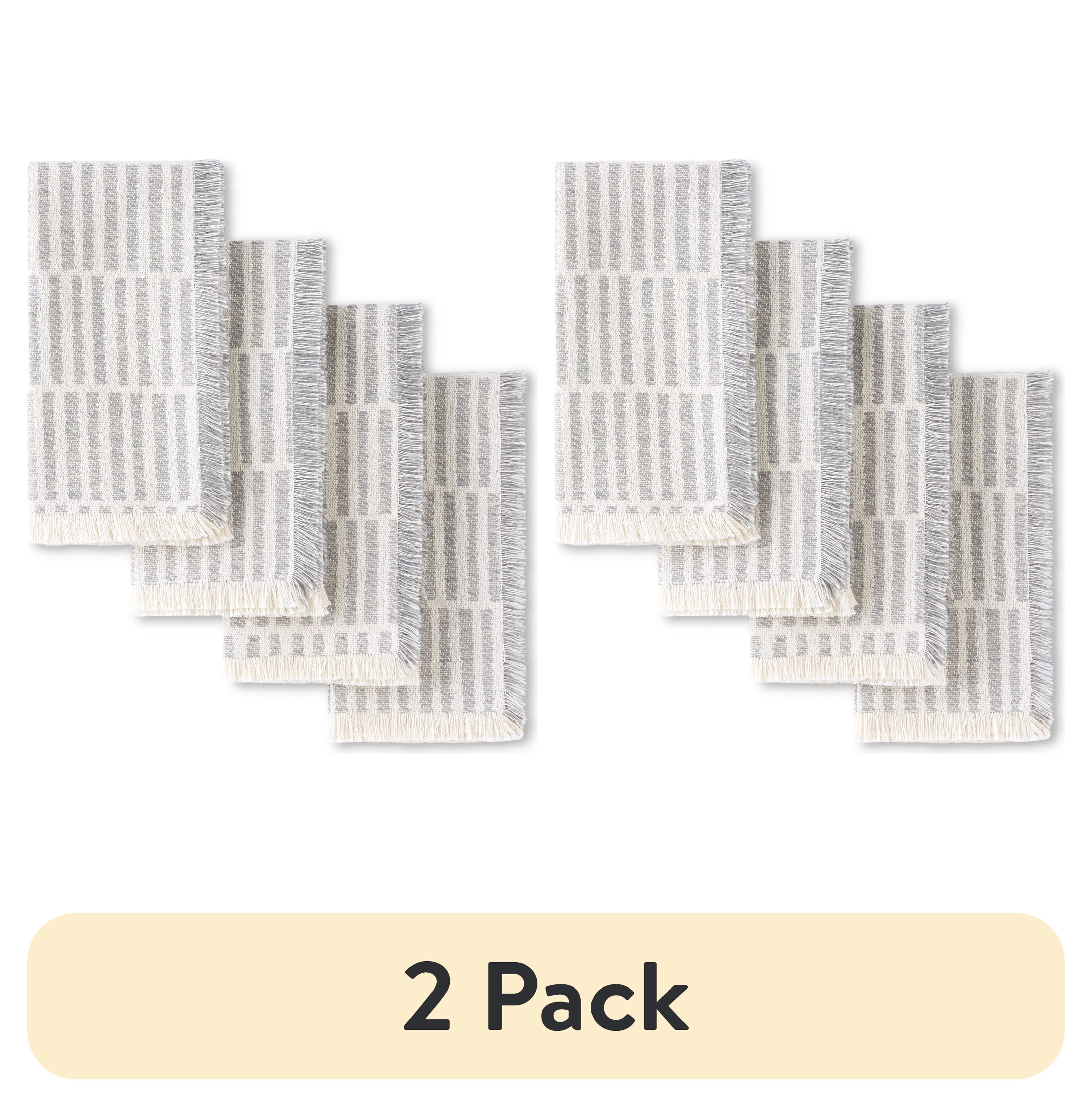 (2 pack) Better Homes & Garden Grid Check Square Fabric Napkin Set ...