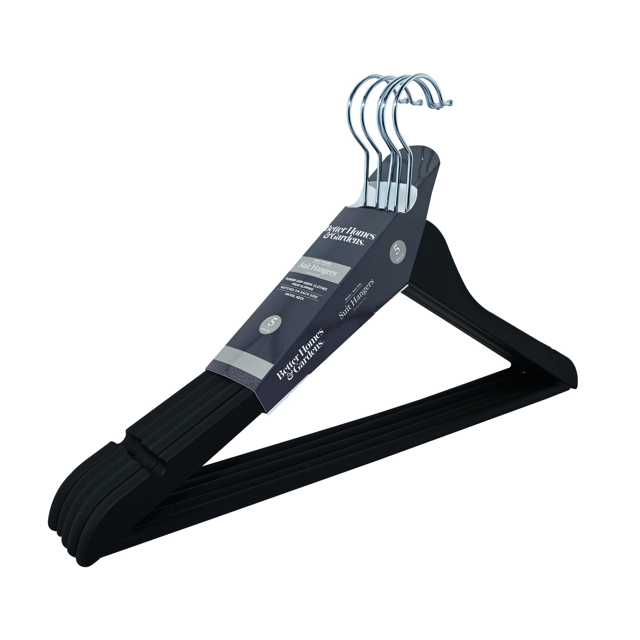 Better Homes & Garden Non-Slip Adult Hangers for Any Clothing Type ...