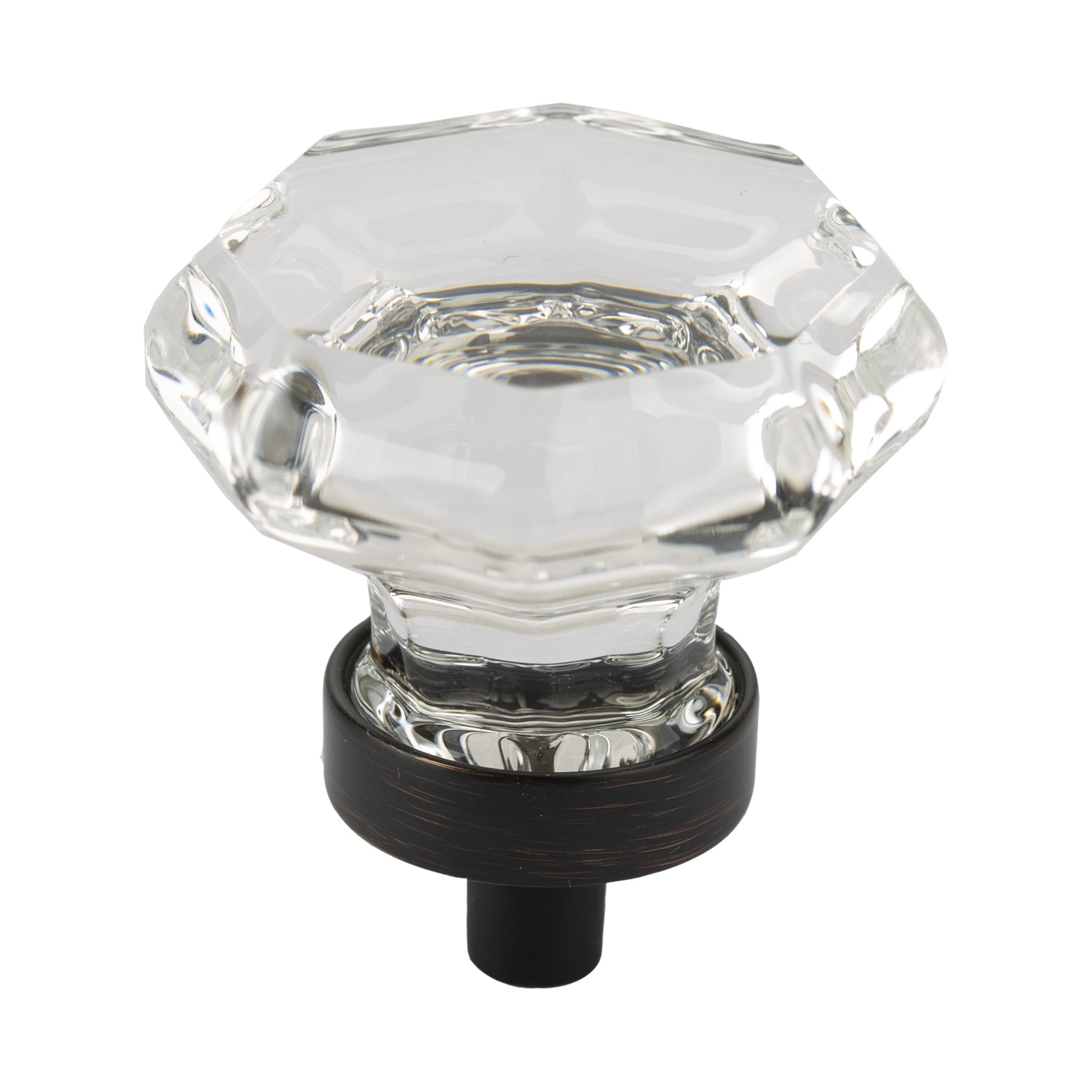 Better Homes & Gardens Glass Geometric Knob Set 1-7/16 inch Clear Glass ...