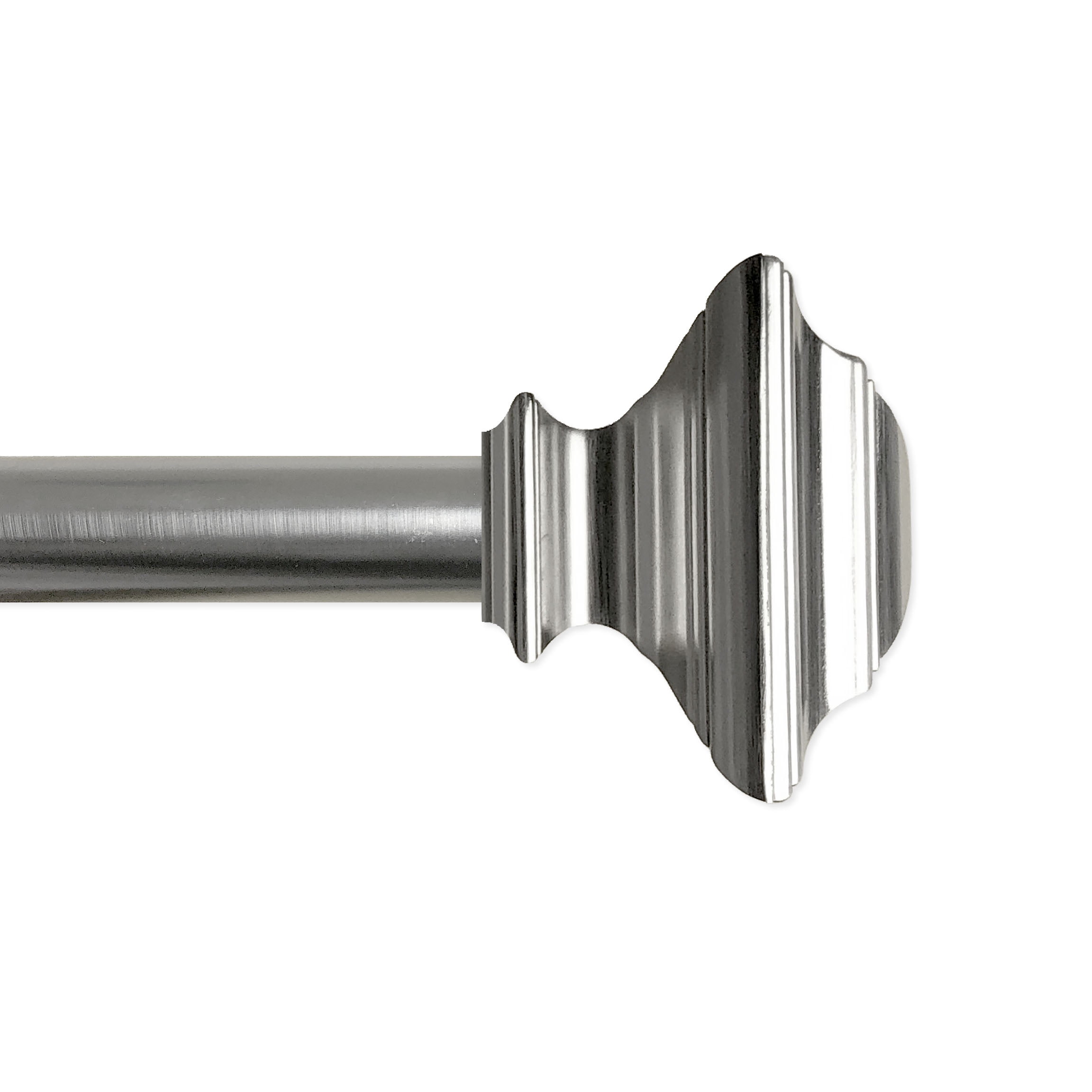 Better Homes & Gardens 1" Classic Square Single Curtain Rod, Silver ...