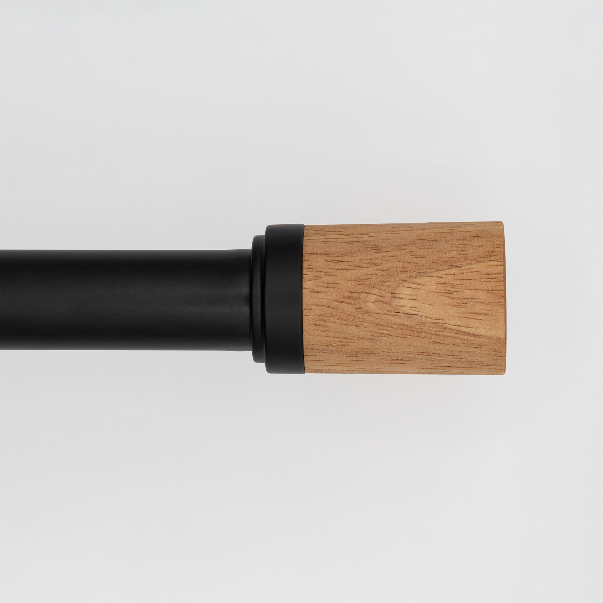 Better Homes & Gardens 1" Matte Black and Pale Oak Wood Cylinder ...