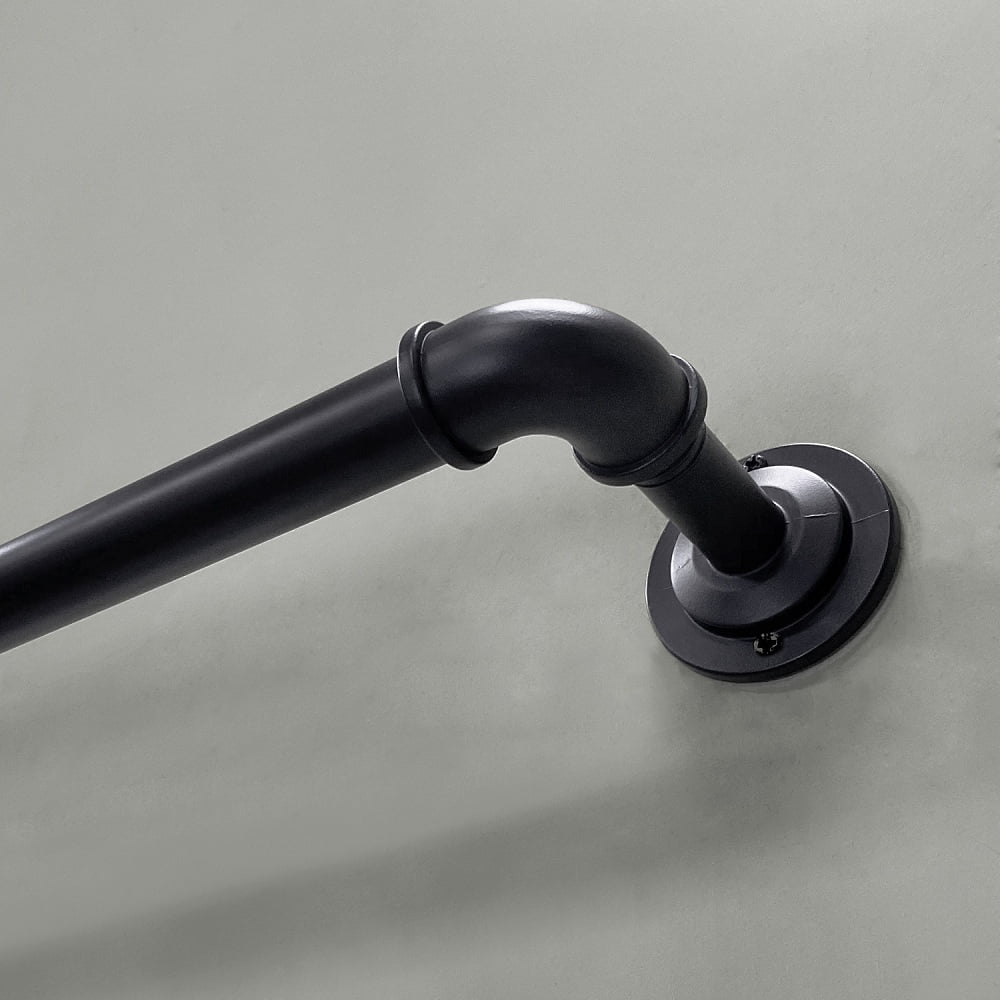 Better Homes & Gardens 1" Industrial Pipe Single Curtain Rod, 42-120 ...