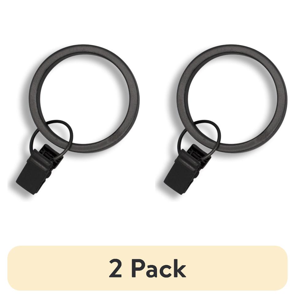 (2 pack) Better Homes & Gardens 1" Metal Plated Clip Rings, Oil Rubbed ...