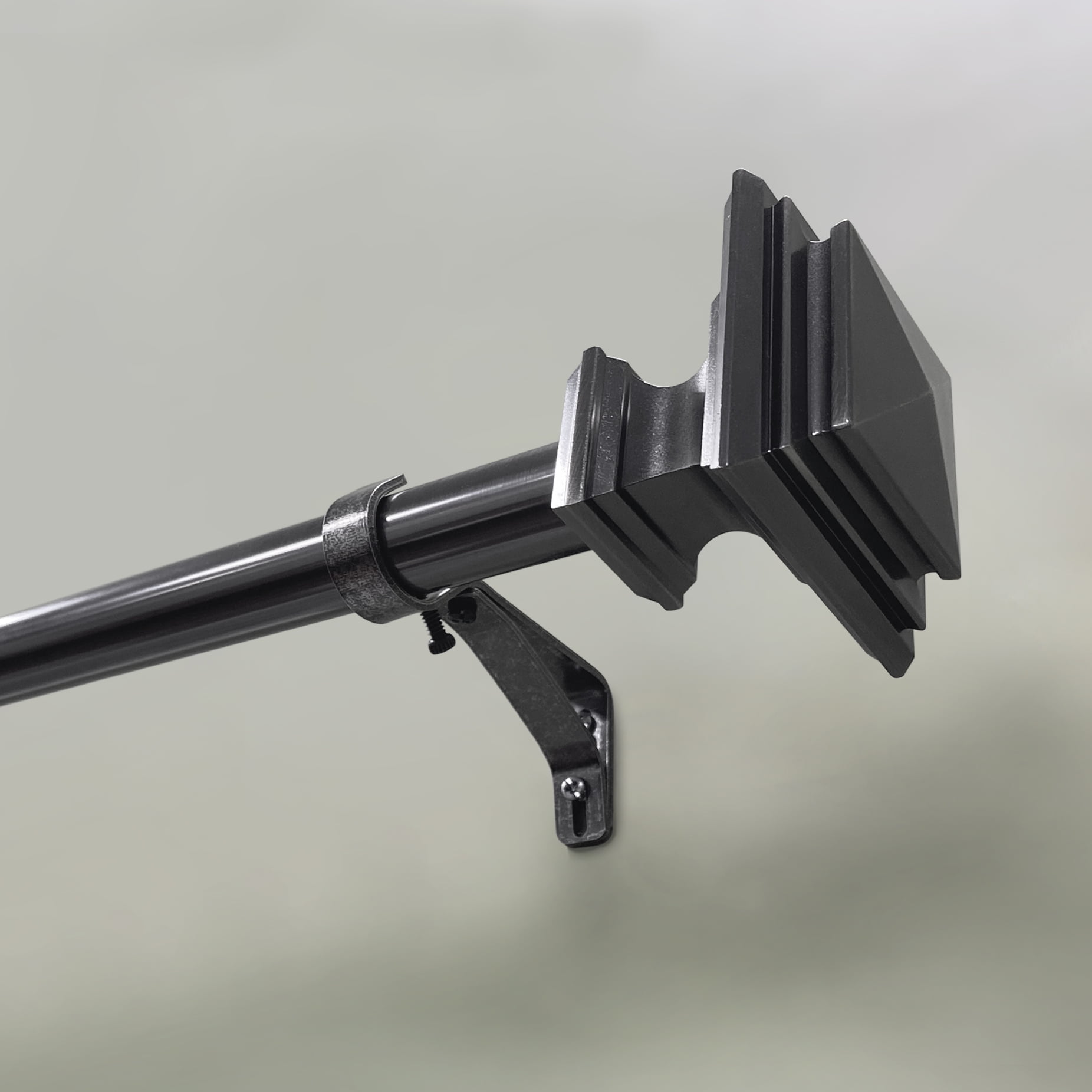 Better Homes & Gardens Metal Square Curtain Rod Pewter 120-180 Inch ...