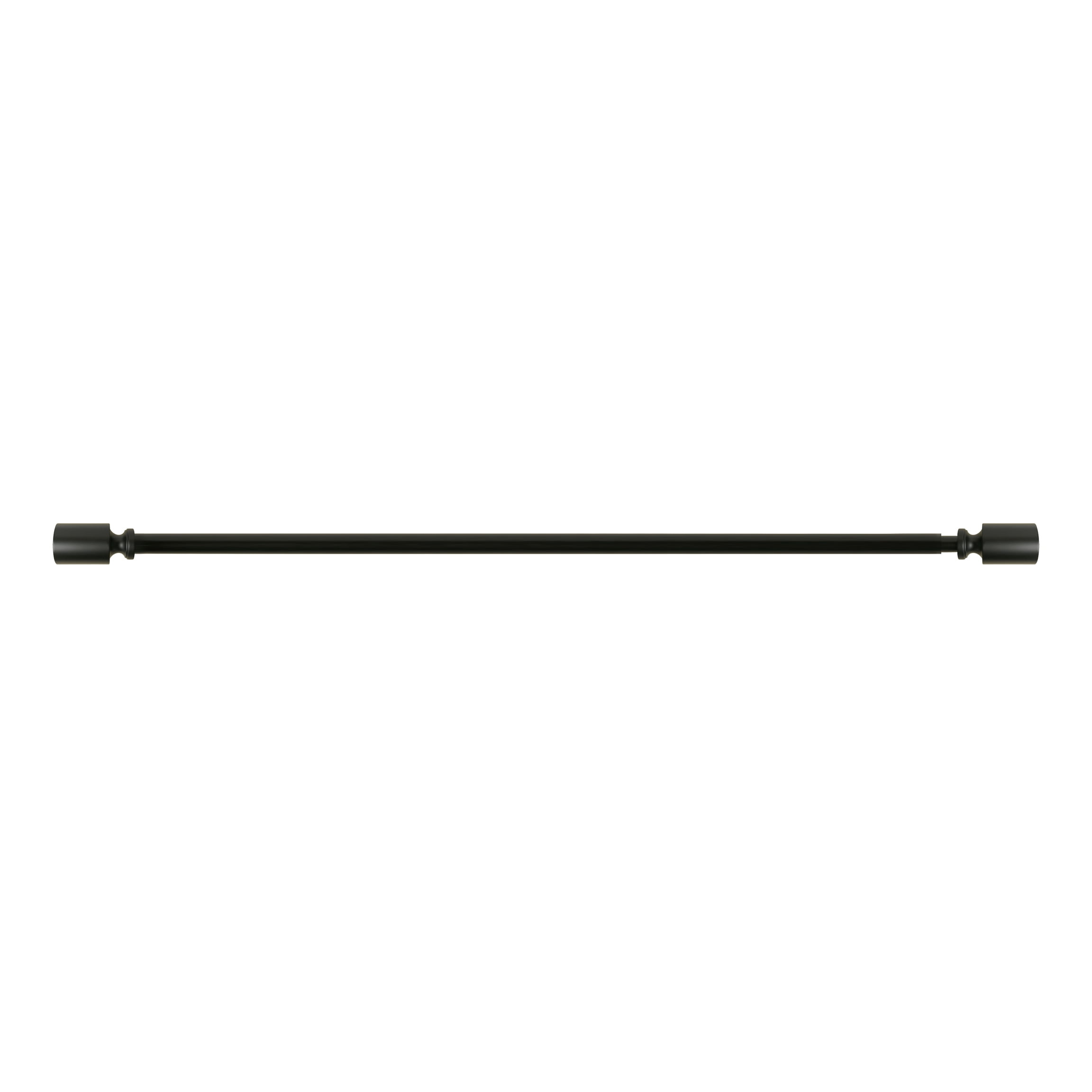 Modern Flare Curtain Rod - Adjustable 72-144 Width - Black - Walmart.com