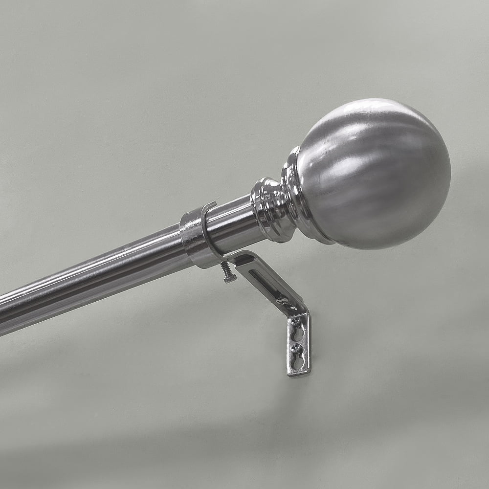 Better Homes & Gardens 1 Inch Metal Ball Curtain Rod Brushed Nickel 42 ...