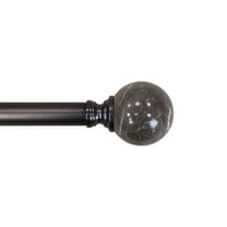 Better Homes & Gardens 1” Metal Ball Single Curtain Rod, Matte Black ...
