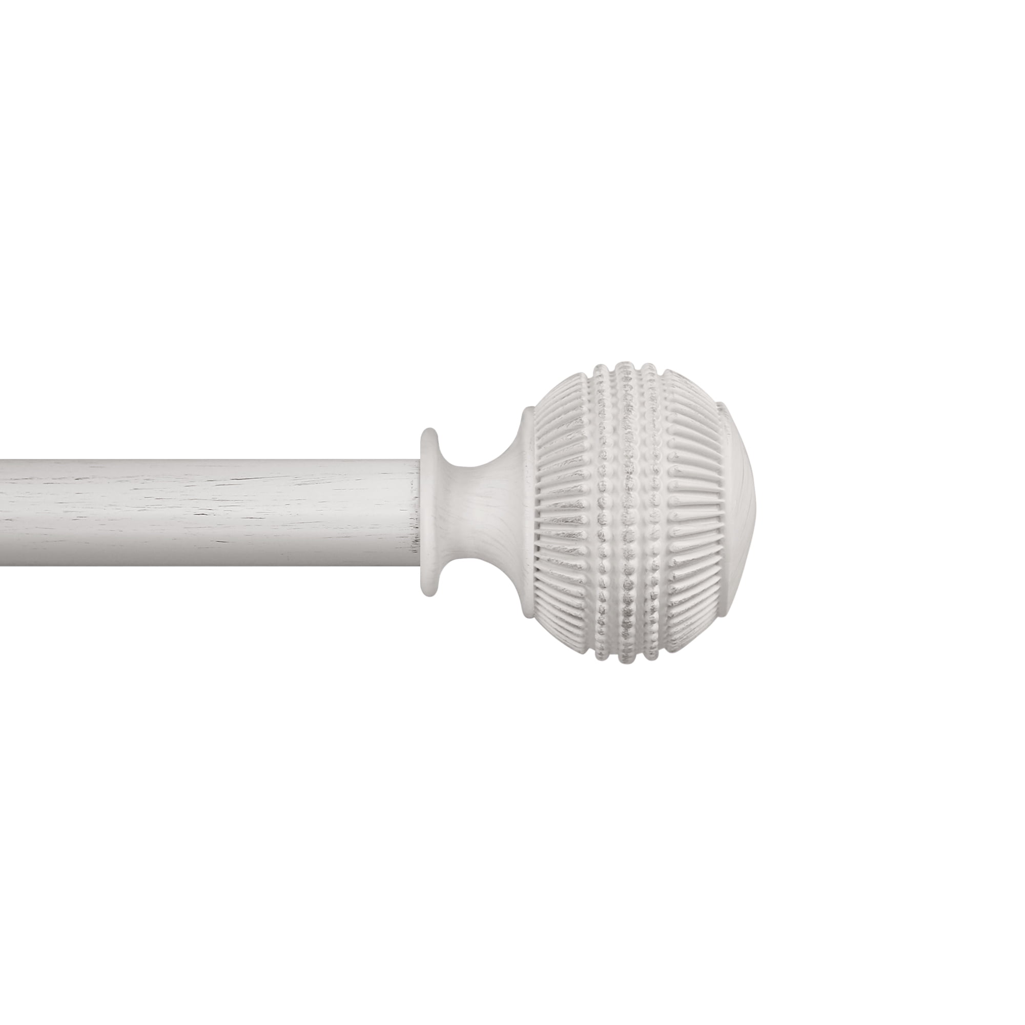 Better Homes & Gardens 1 in. White Wood Poly Single Curtain Rod, 120 ...