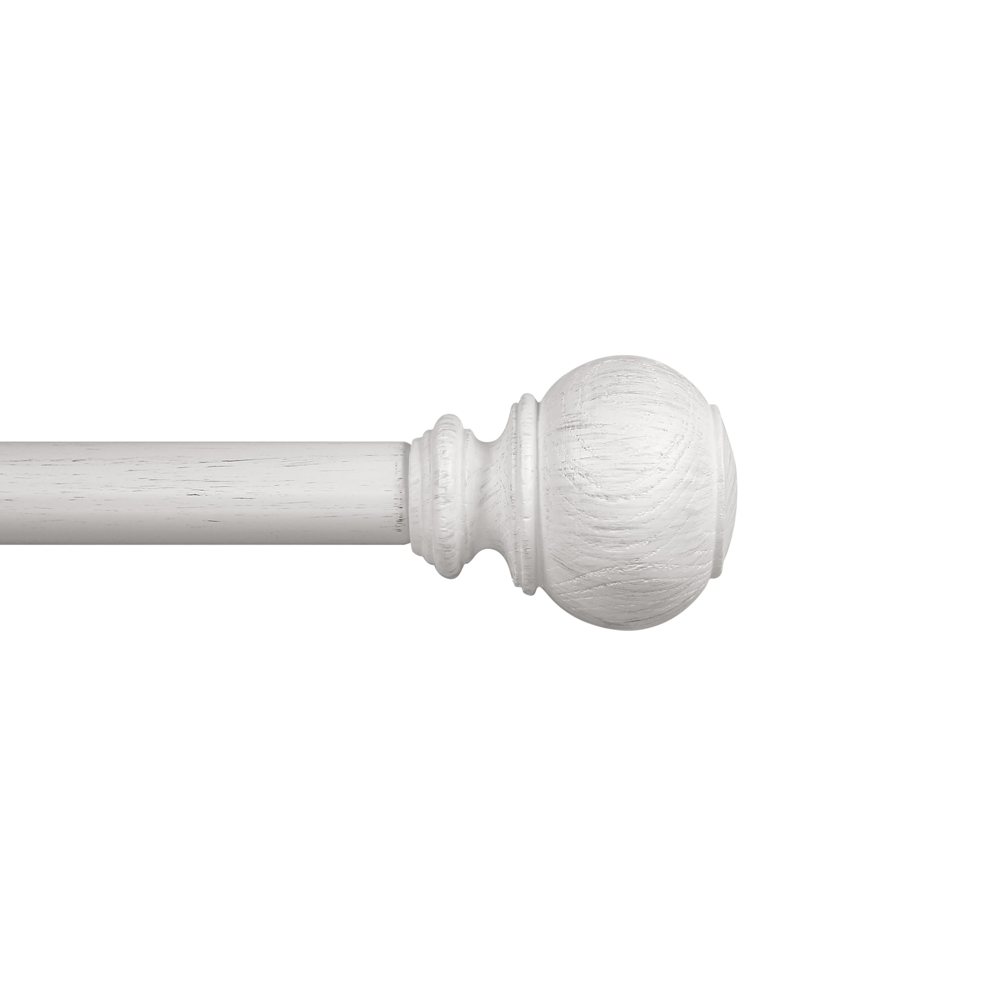 Better Homes & Gardens 1 in. Whitewashed Wood Poly Single Curtain Rod ...