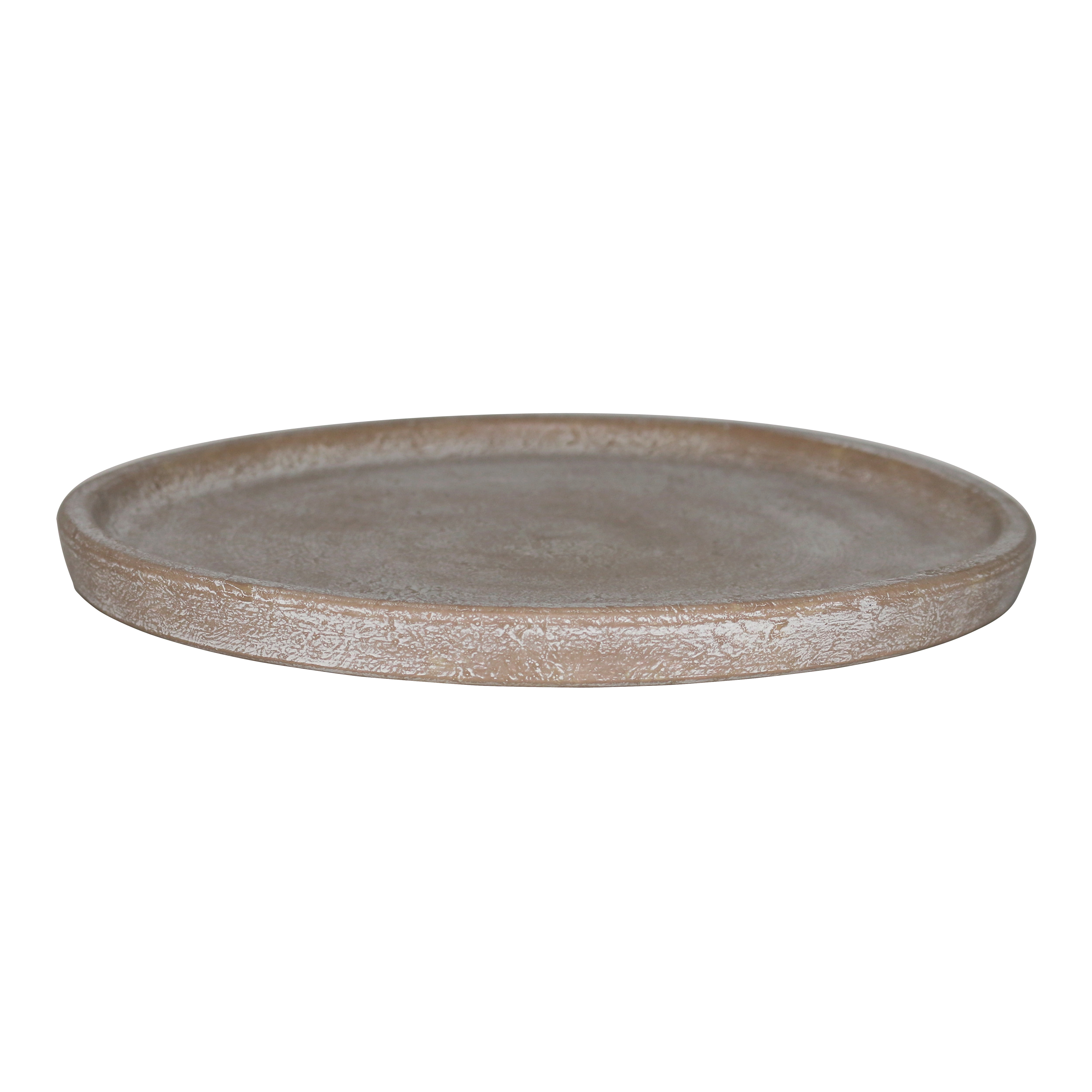 Better Homes & Gardens 10 in. Hand-painted Brown Earthenware Saucer ...
