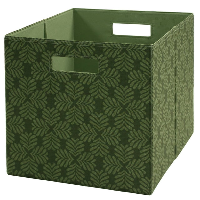 Better Homes & Gardens Collapsible Fabric Cube Storage Bin, Green Baker ...