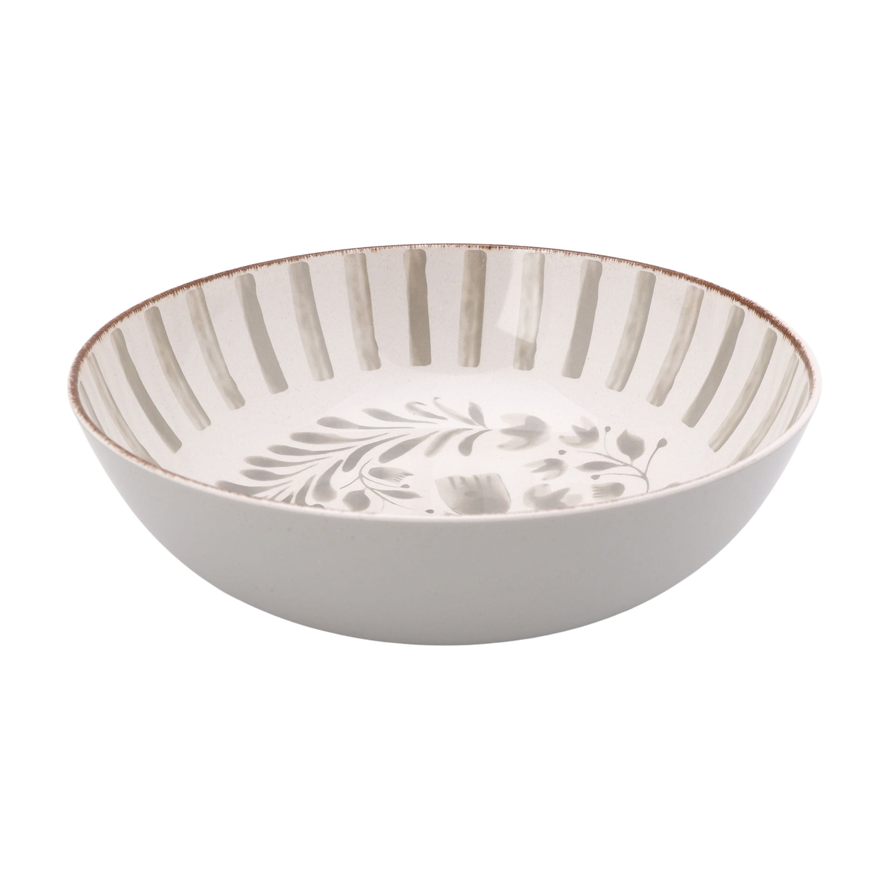 Better Homes & Gardens 12-inch Bamboo Melamine Serve Bowl Grey ...