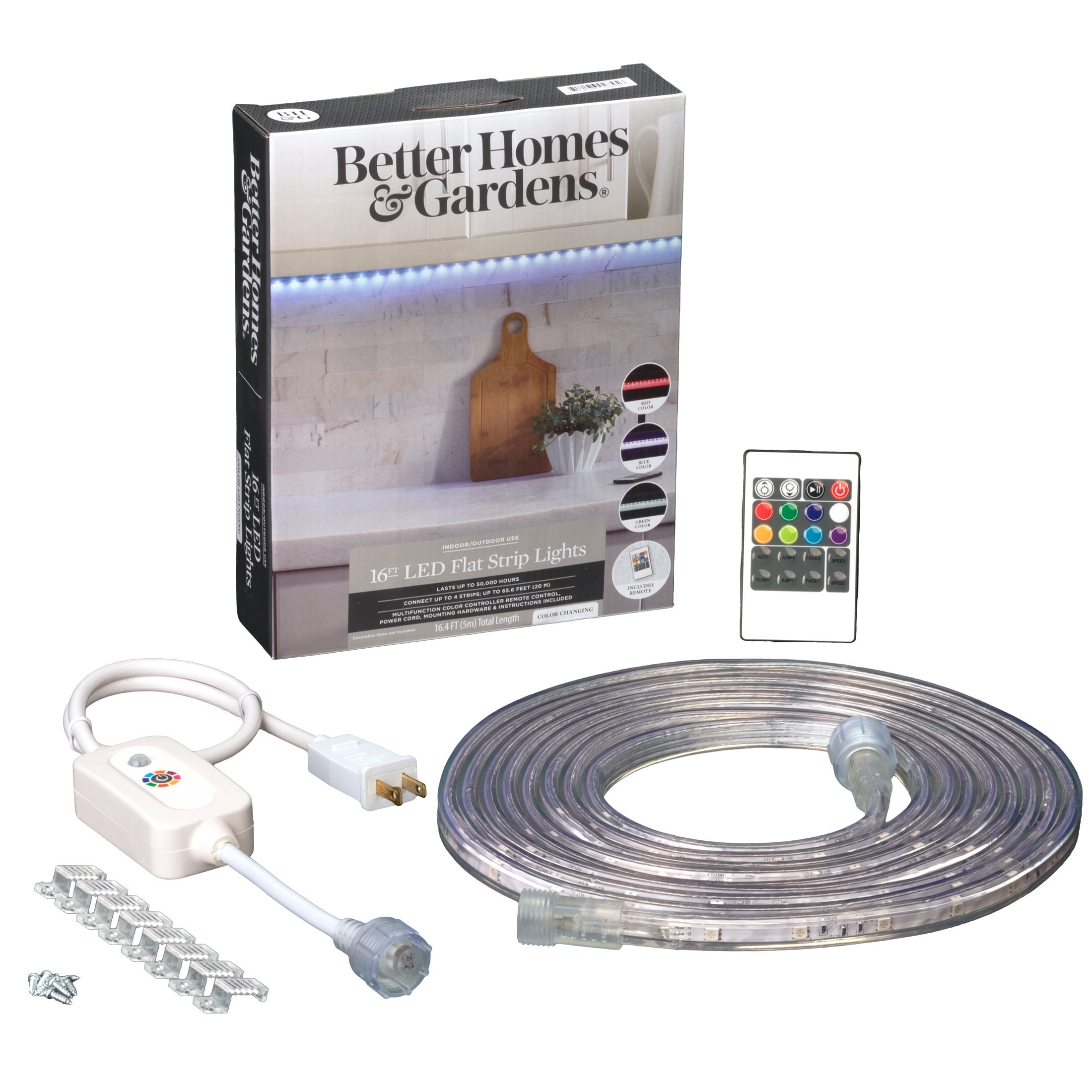 Better Homes & Gardens 120 Volt, 36 Watt 16 Foot Color Changing LED ...