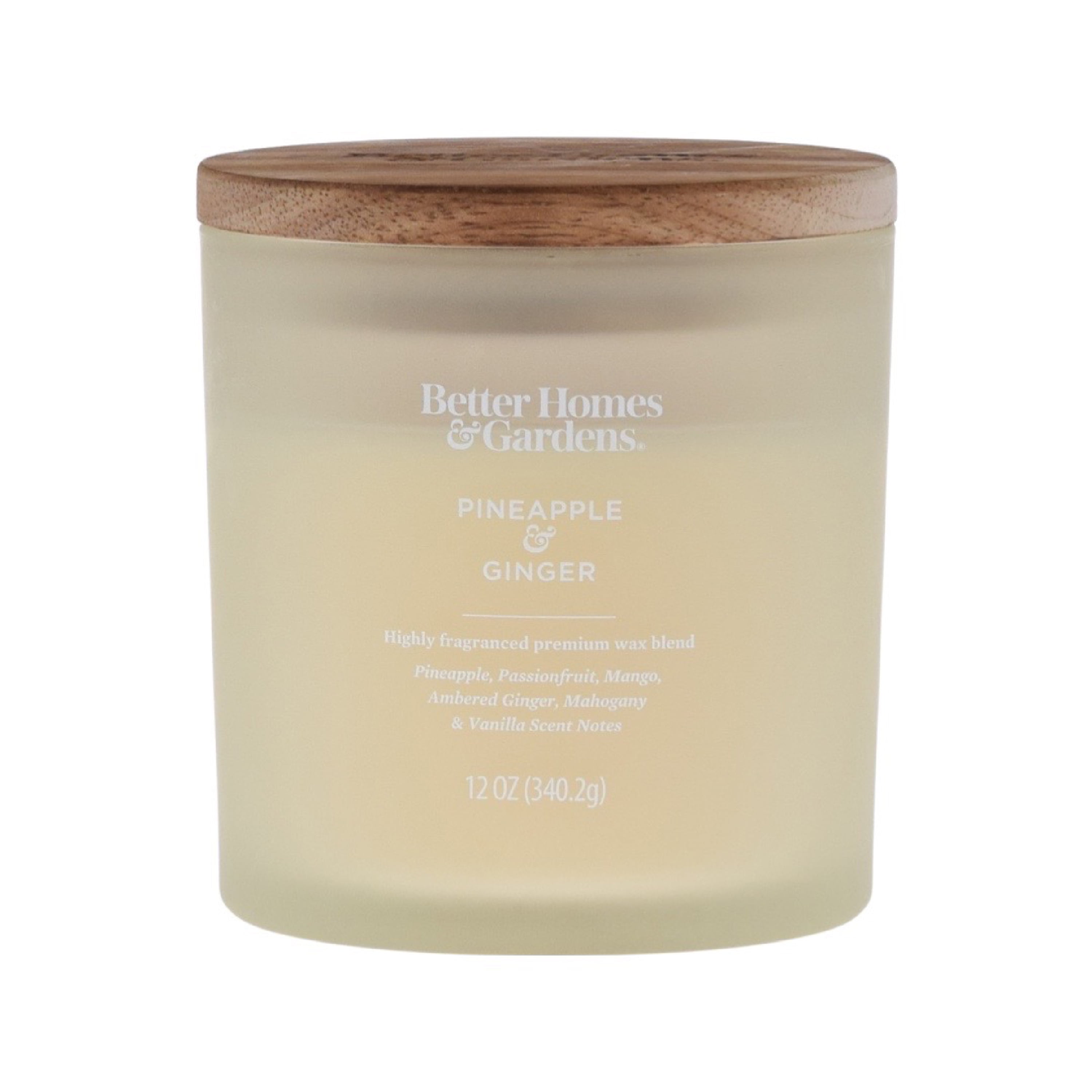 Better Homes & Gardens 12oz Pineapple & Ginger Scented 2-Wick Jar ...
