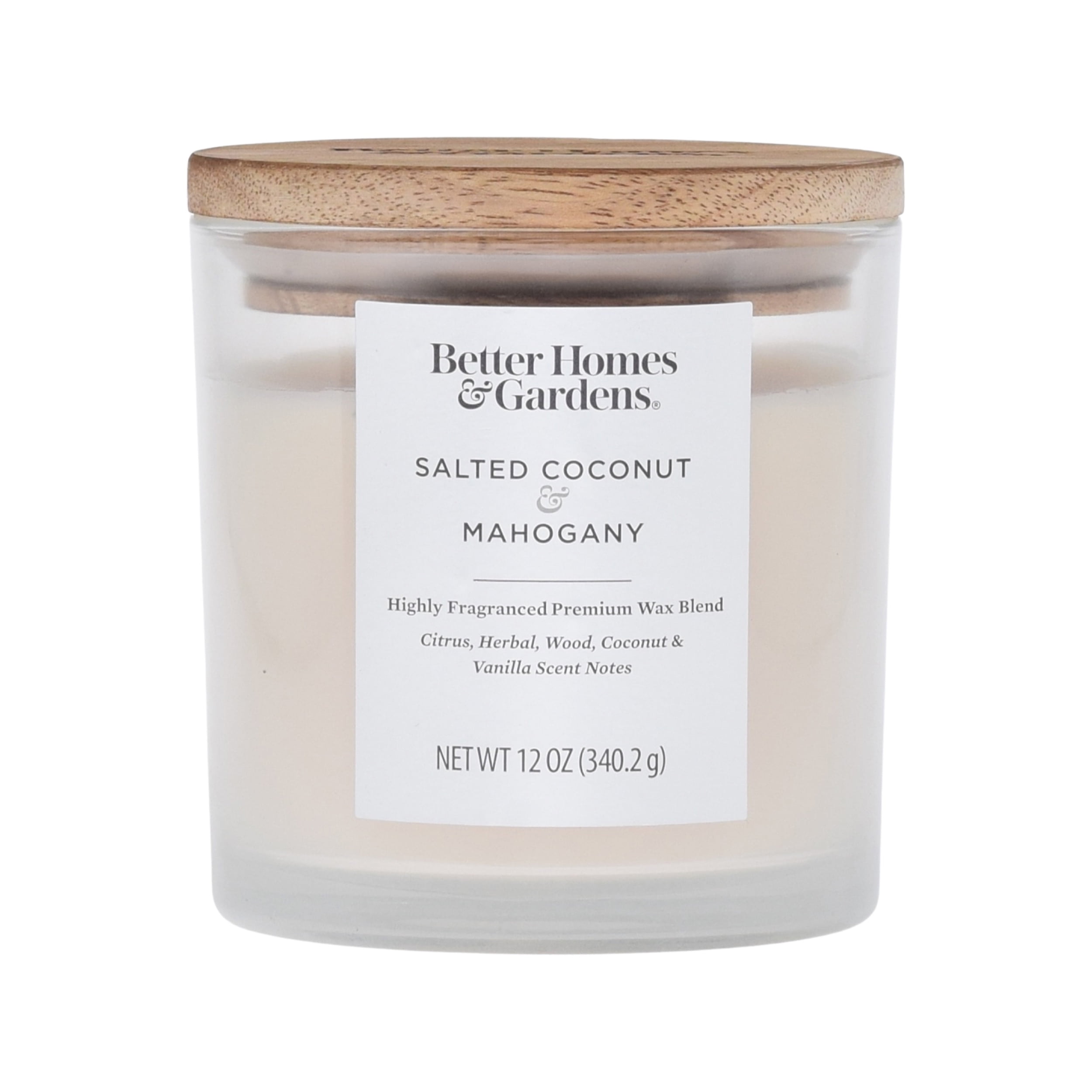 Better Homes & Gardens Salted Coconut & Mahogany Scented 2-Wick 12oz ...