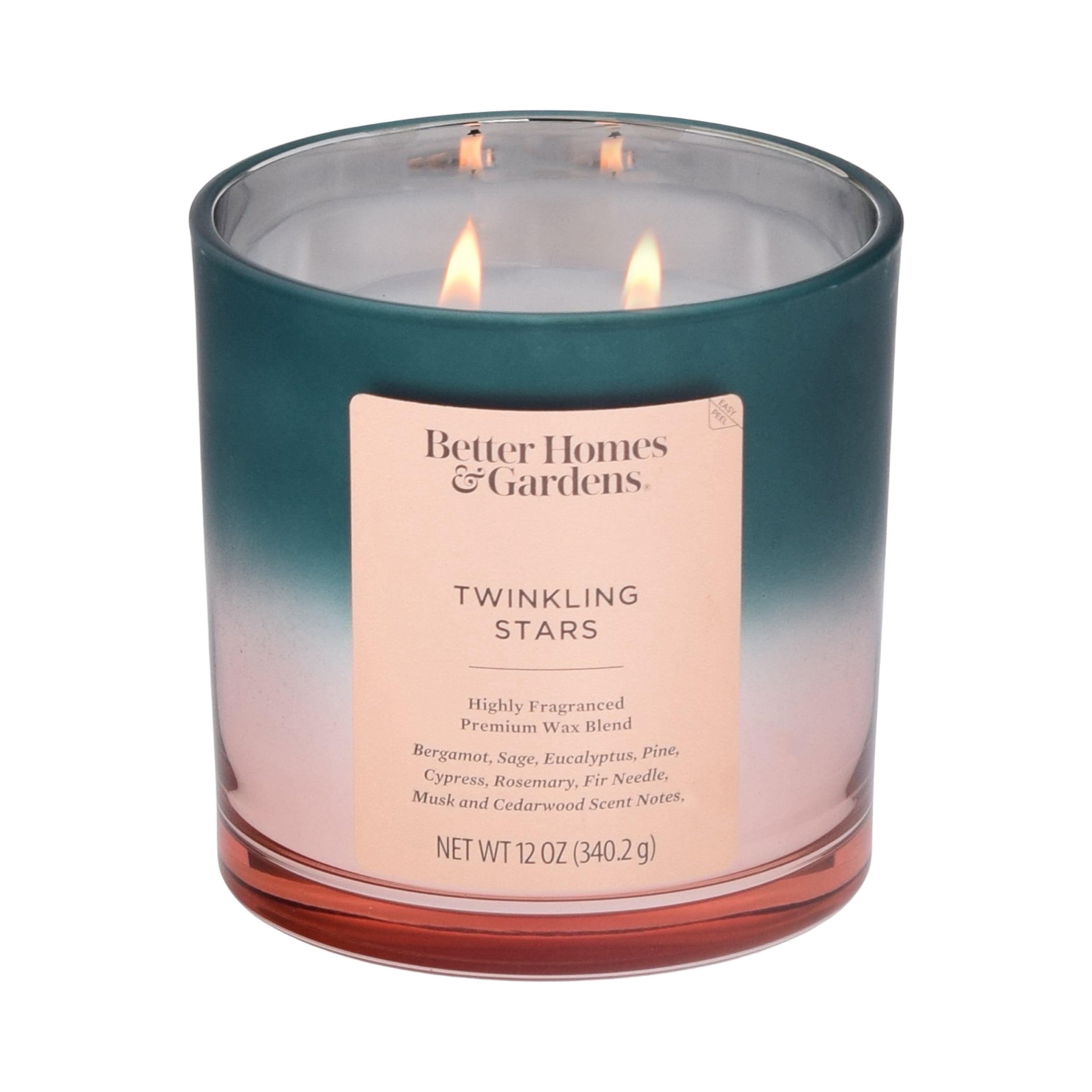Better Homes & Gardens Twinkling Stars Scented 2-Wick 12oz Metallic ...