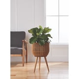 Brown Resin Planter & Stand - Eco planters for home decor - Walmart ...