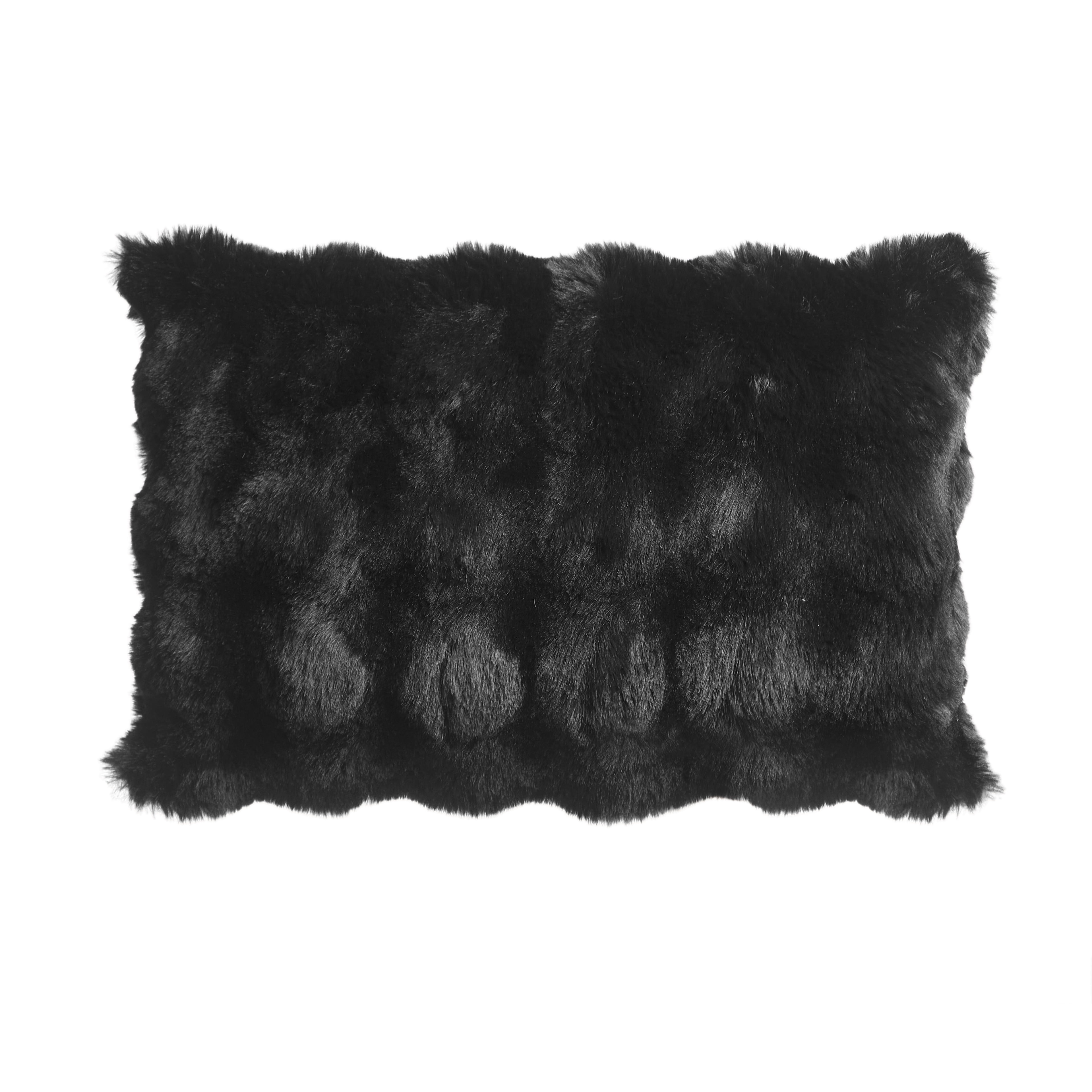 Better Homes & Gardens 14x20 Black Bubble Faux Fur Decorative Pillow ...