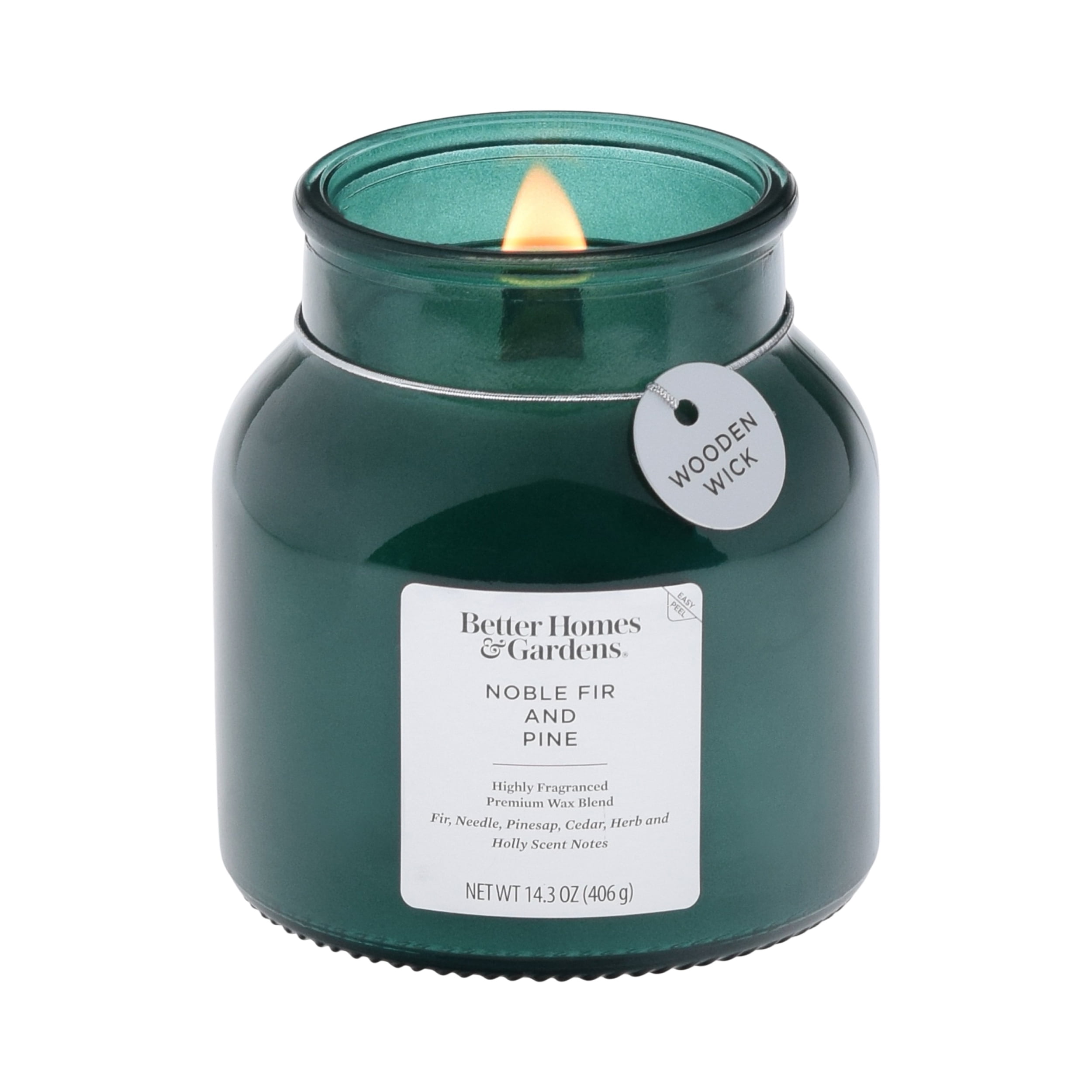 Better Homes & Gardens Noble Fir and Pine Scented Wooden Wick 14.3oz ...
