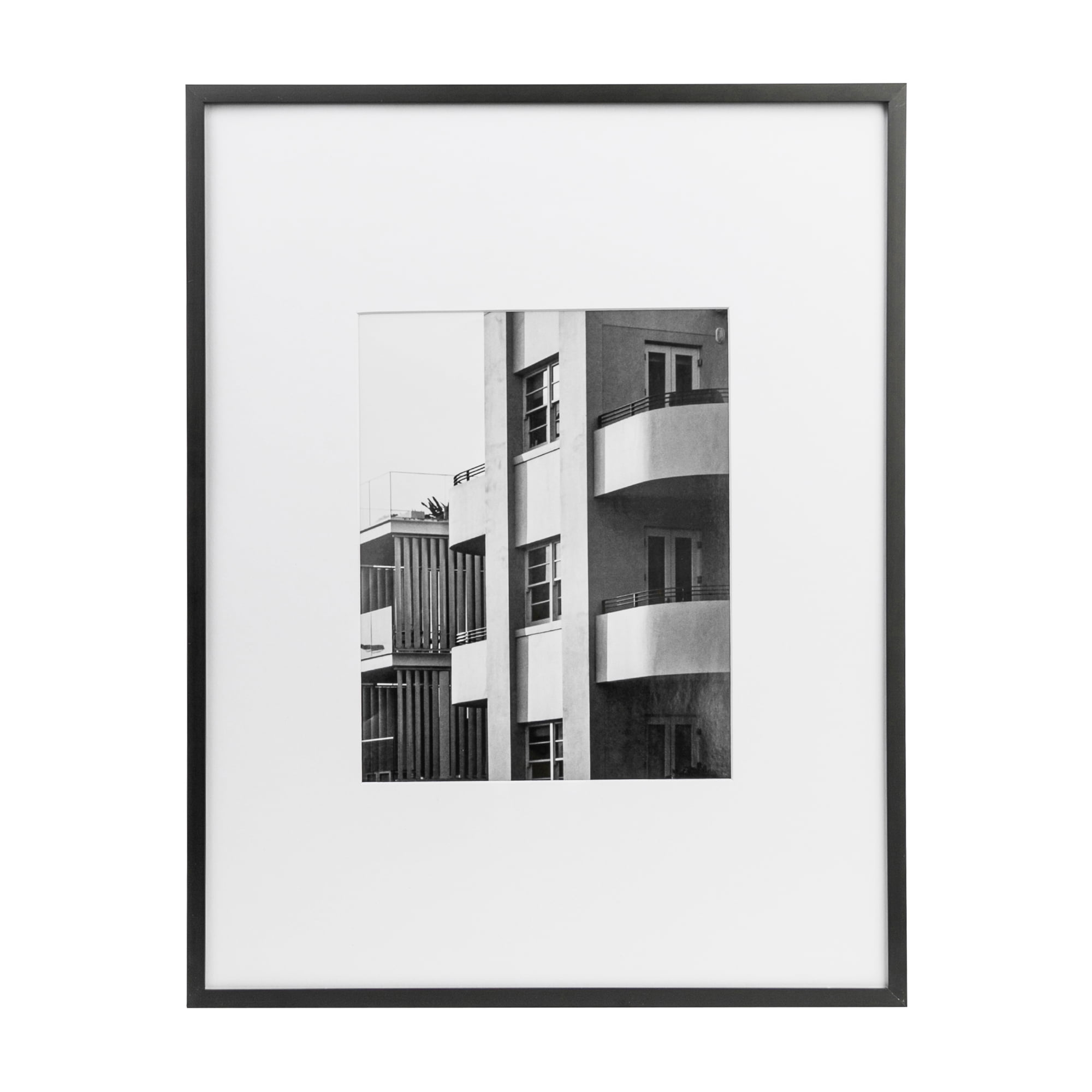 Better Homes & Gardens 14x18 Black Gallery Picture Frame with White Mat ...