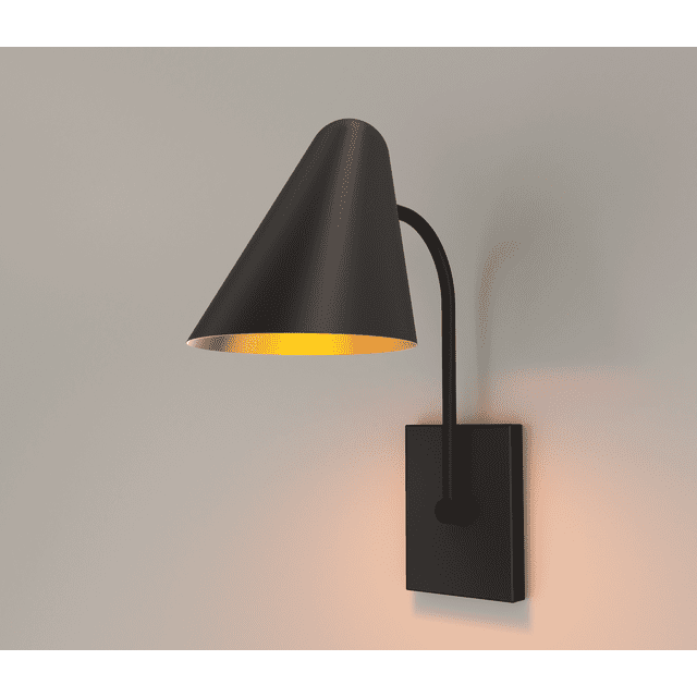 Better Homes &Gardens 15.16in Contemporary Black 1-Light Indoor Wall ...
