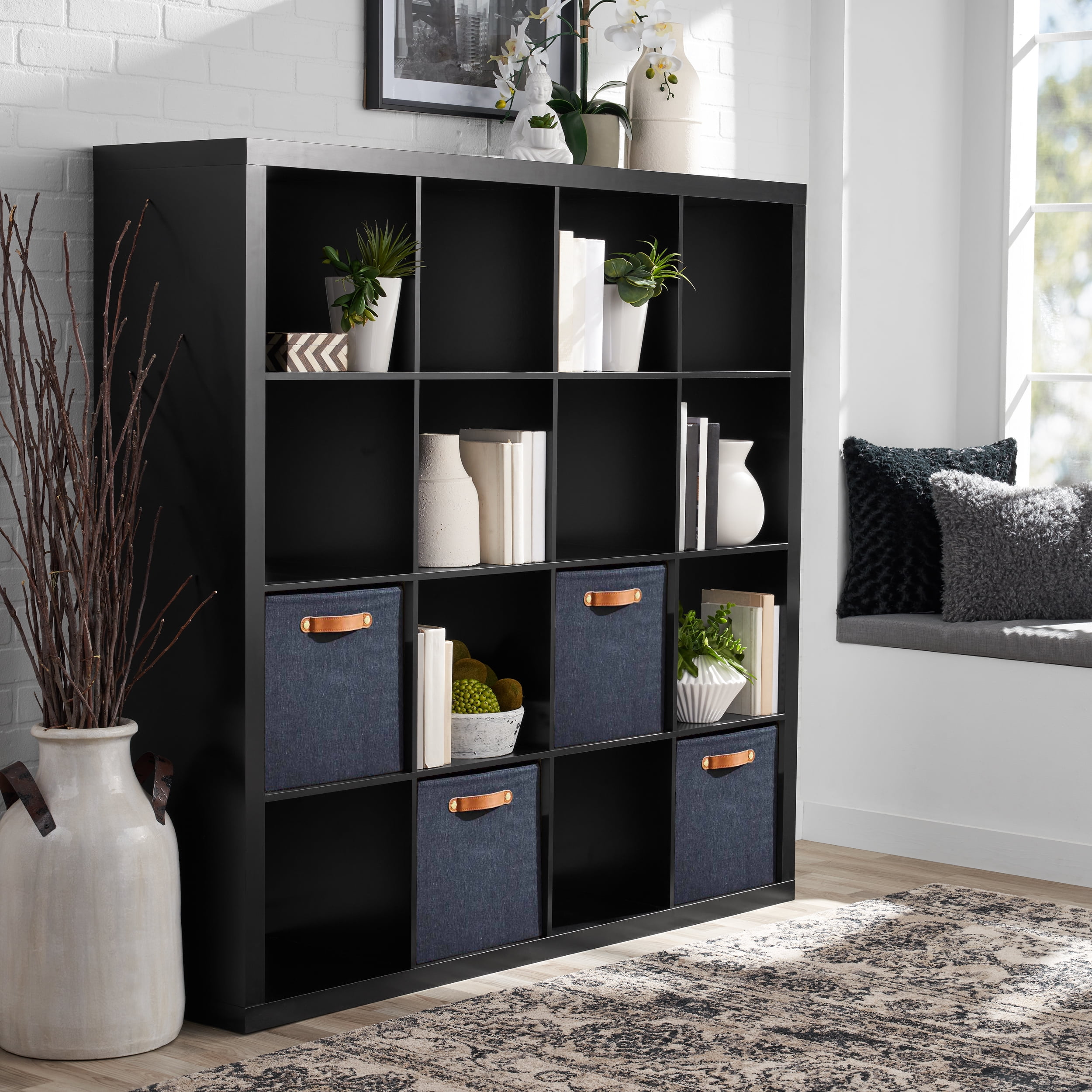 Better Homes and Gardens 25 Cube Organizer Room Divider White Walmart