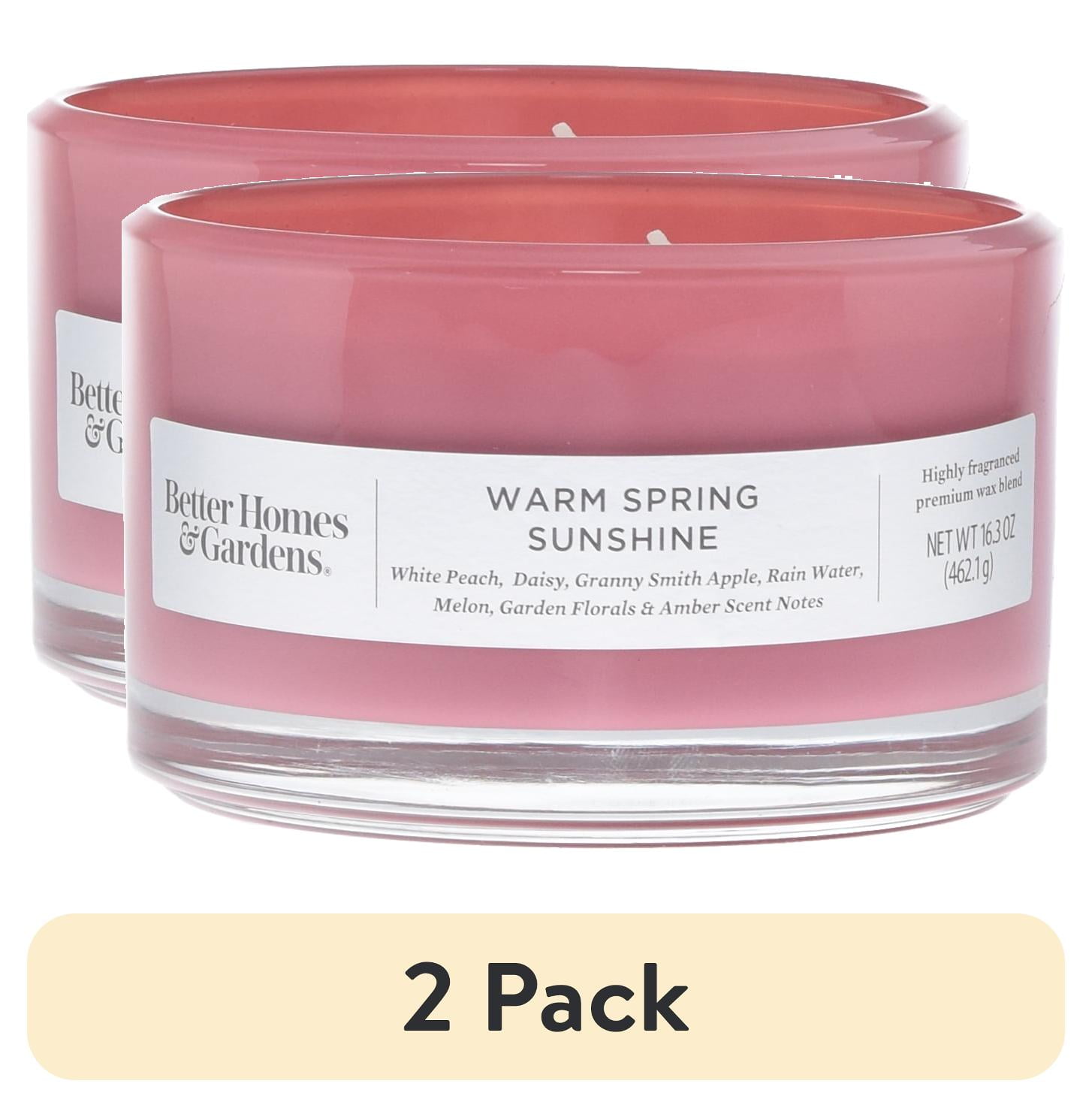 (2 pack) Better Homes & Gardens 16oz Warm Spring Sunshine Scented 3 ...