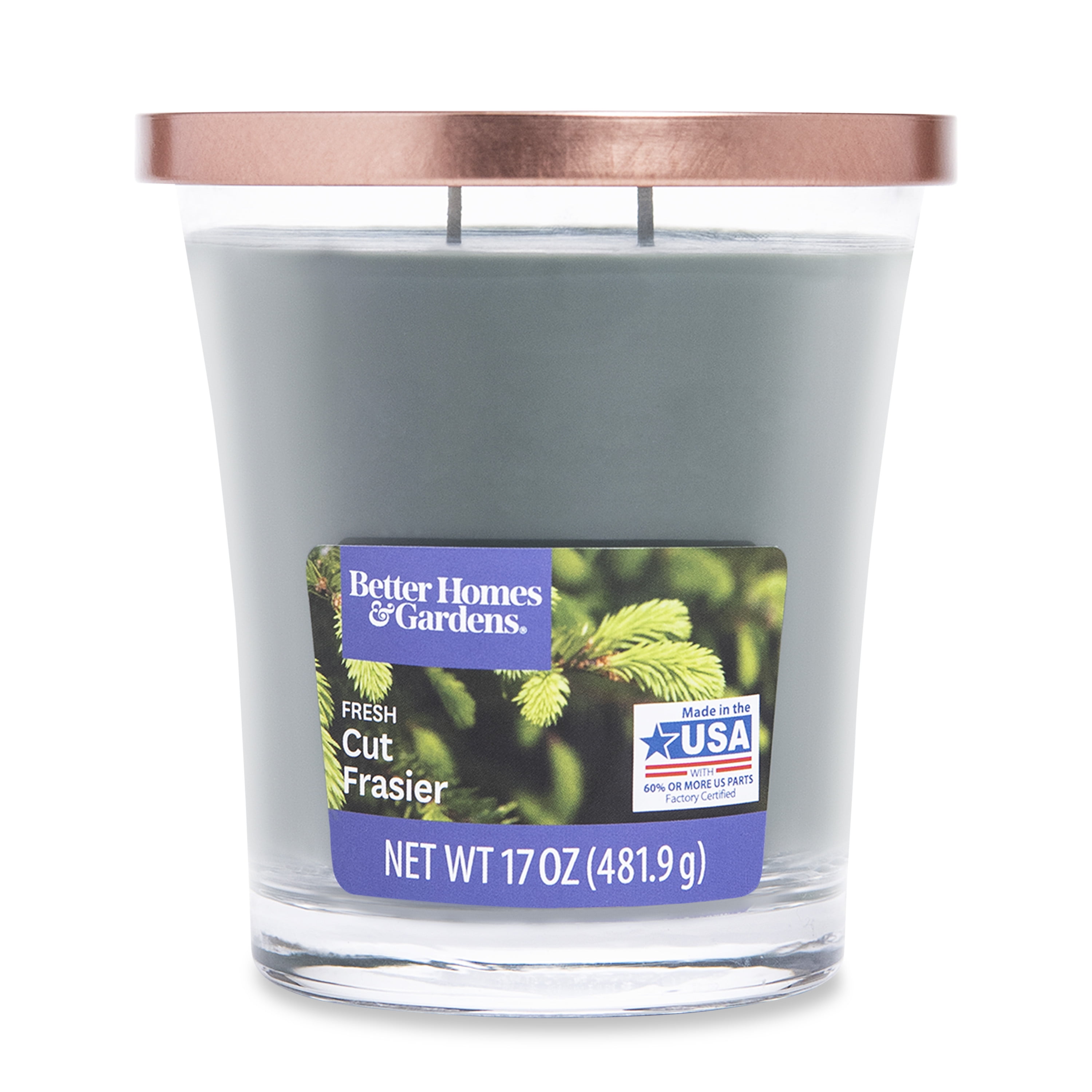 Better Homes & Gardens 17oz Fresh Cut Frasier Scented 2-wick Jar Candle ...