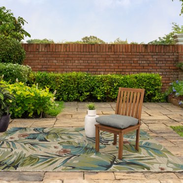 Better Homes & Gardens 18" L x 19" W Red Stripe Rectangle Outdoor Seat ...