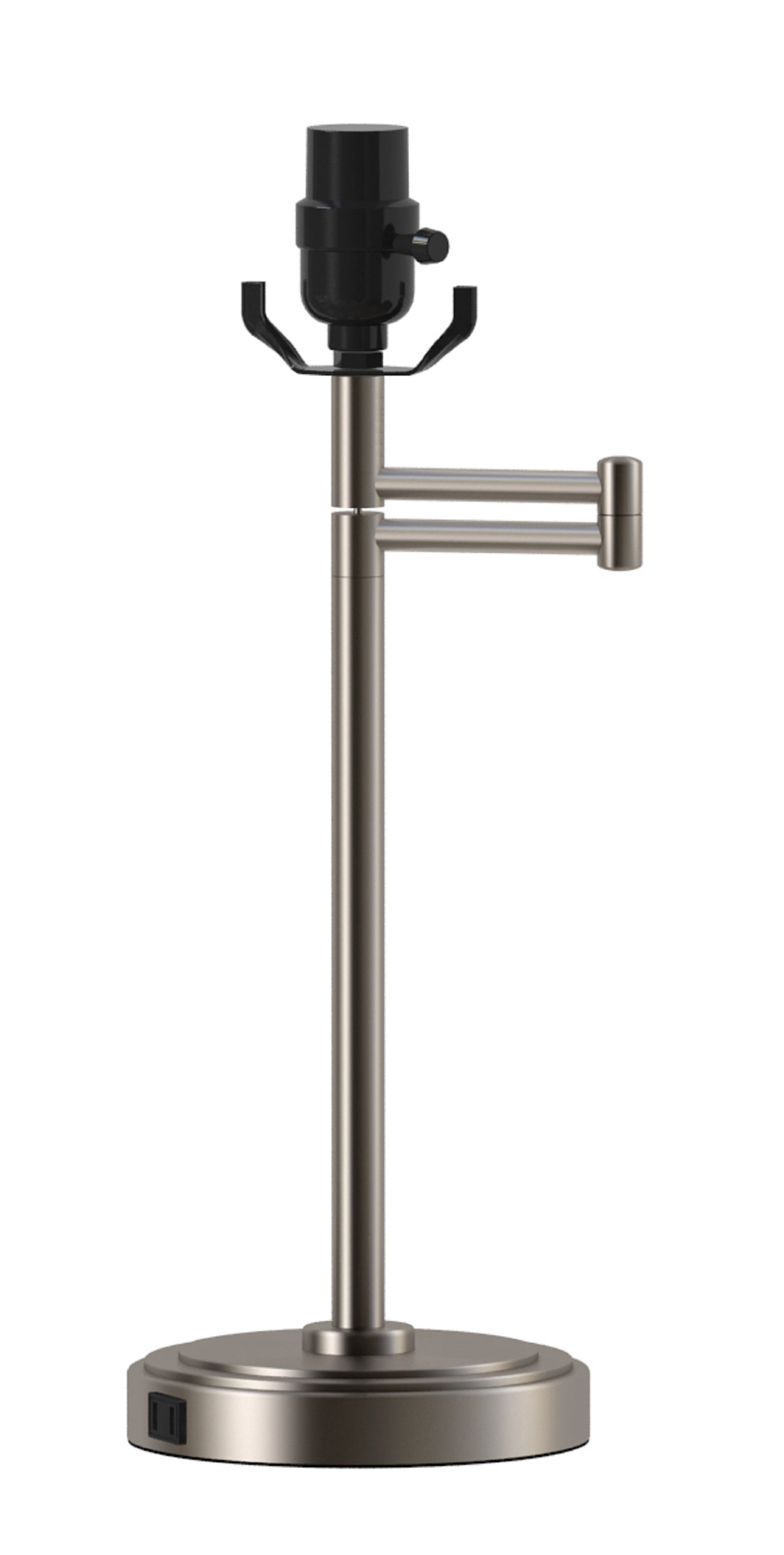 Better Homes & Gardens 18" Silver Swing Arm Base, Metal Finish with LED ...