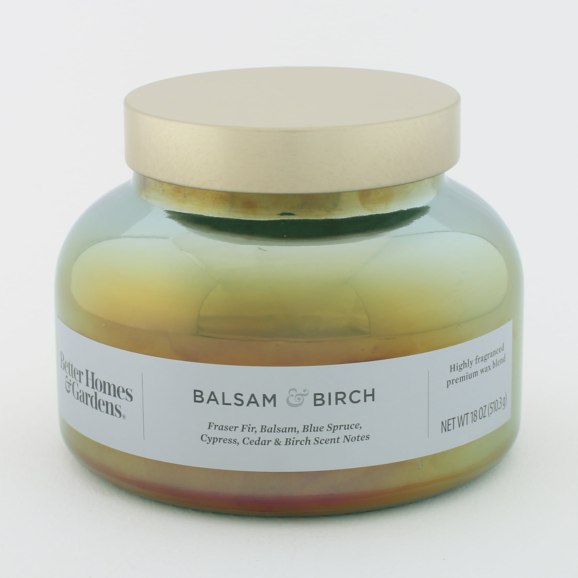 Better Homes & Gardens 18oz Balsam & Birch Scented 2-Wick Iridescent ...