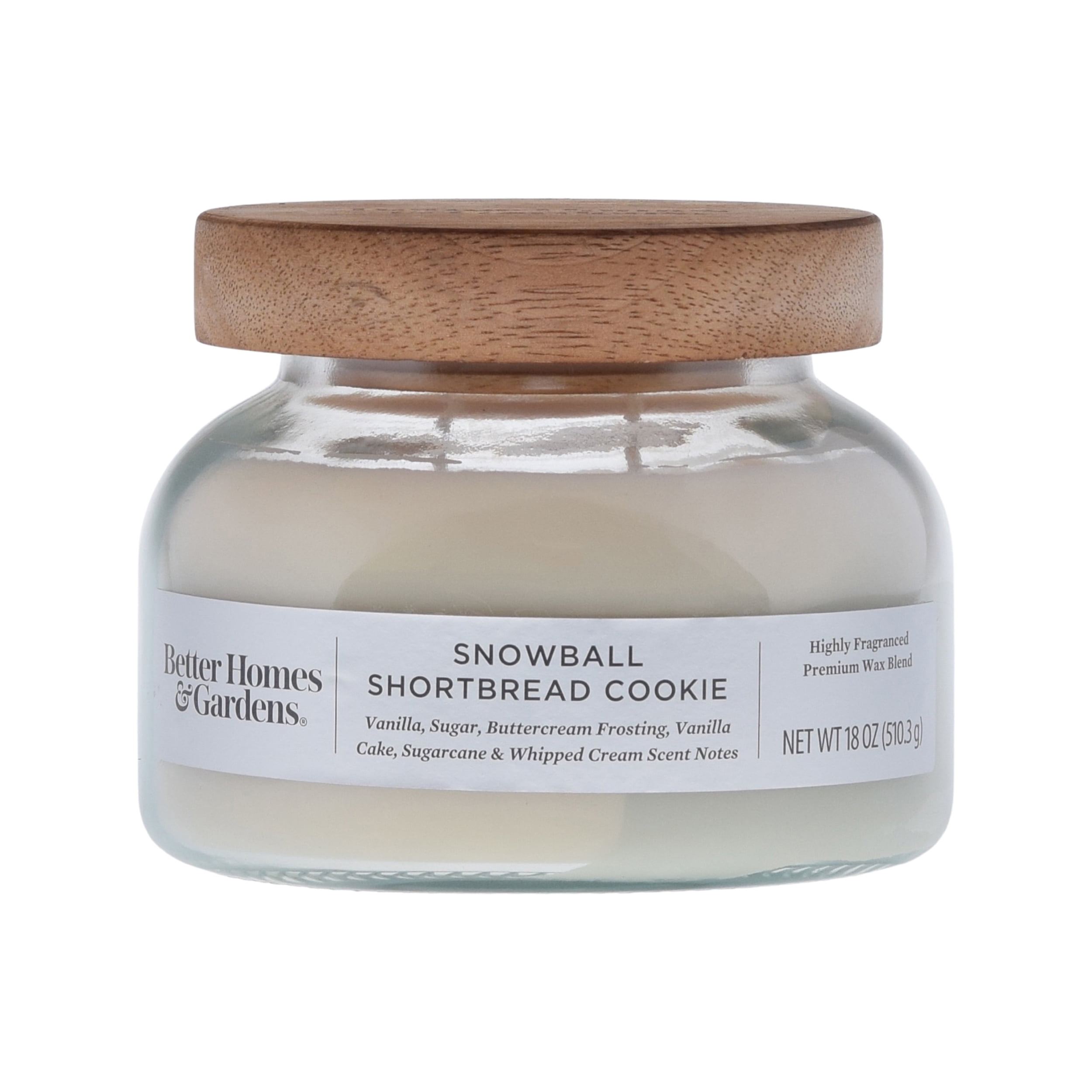 Better Homes & Gardens 18oz Snowball Shortbread Cookie Scented Ombre 2 ...