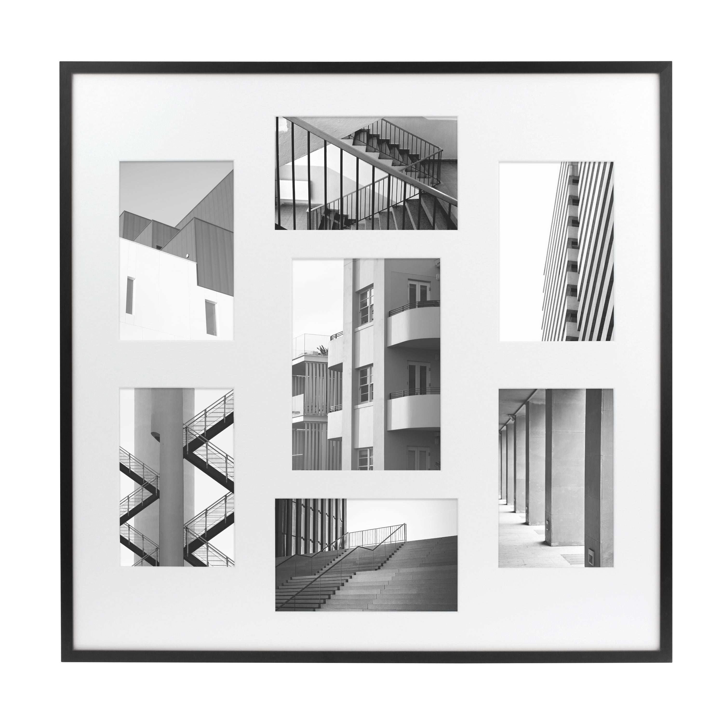Better Homes & Gardens 18x18 7 -Opening, Black, Collage Wall Frame, Non ...