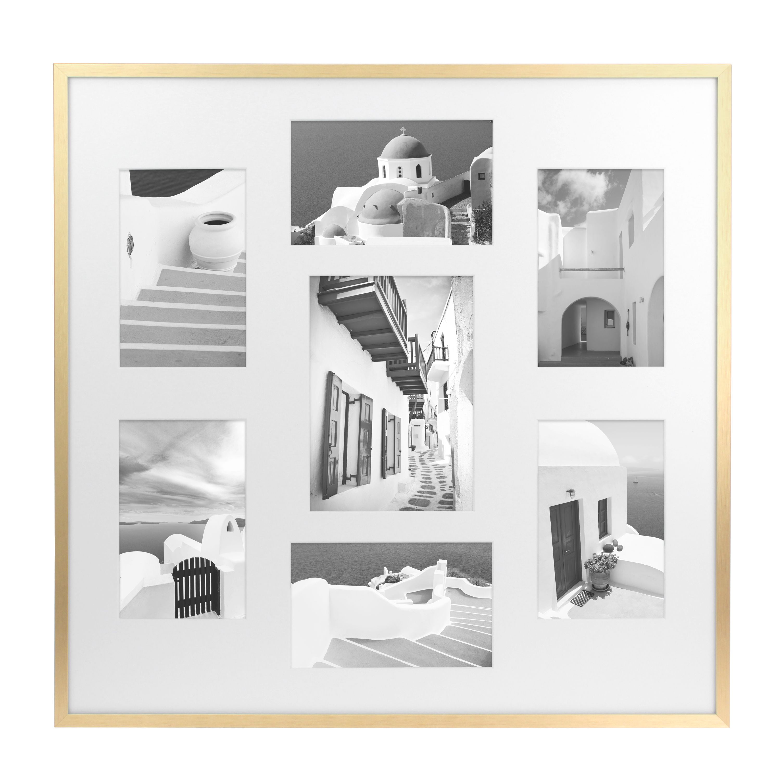 Better Homes & Gardens 18x18 7- Open, Gold, Collage Wall Frame, Non ...