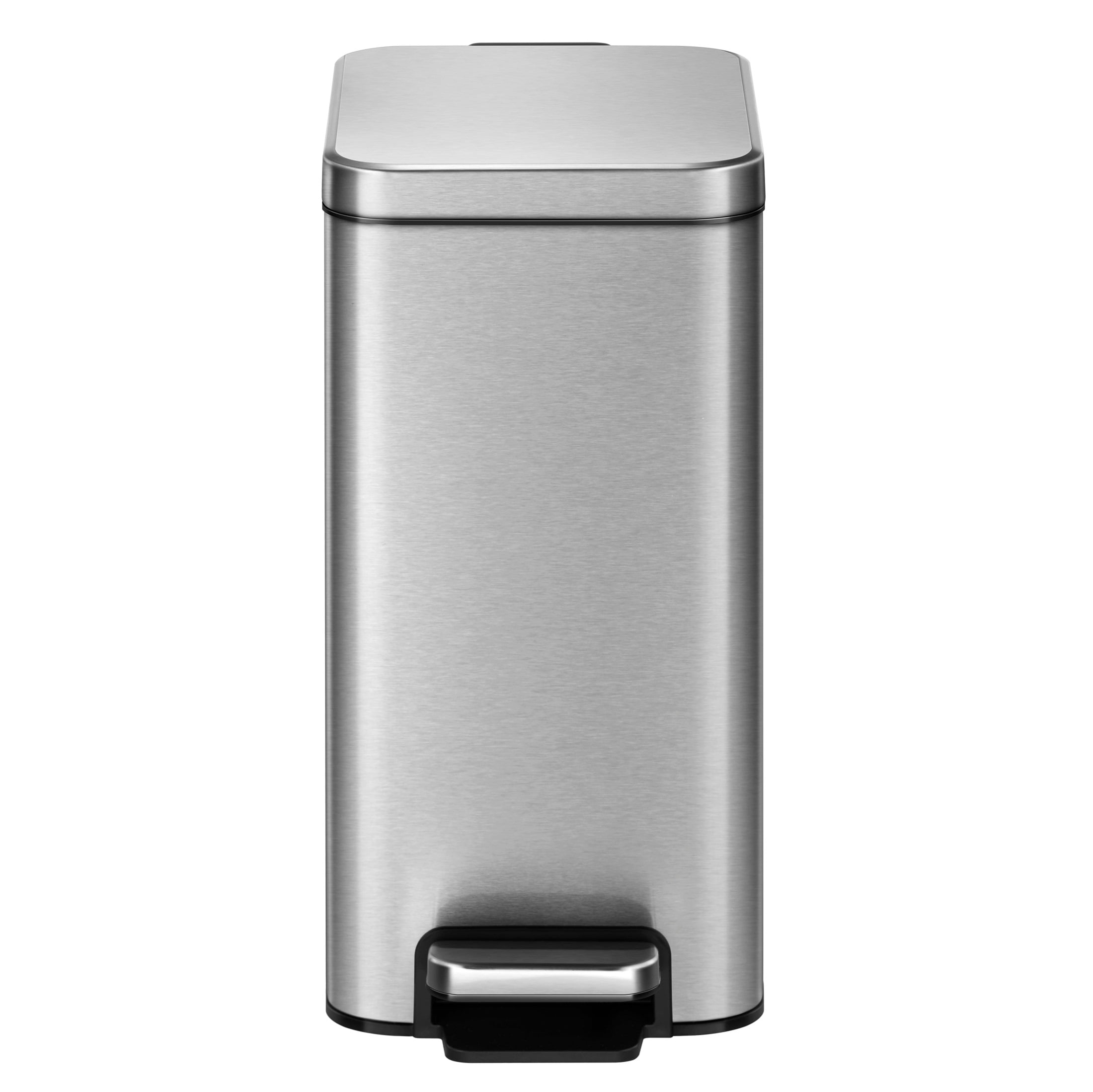 Better Homes & Gardens Stainless Steel Slim Step Trash Can, 2.6 Gallon ...